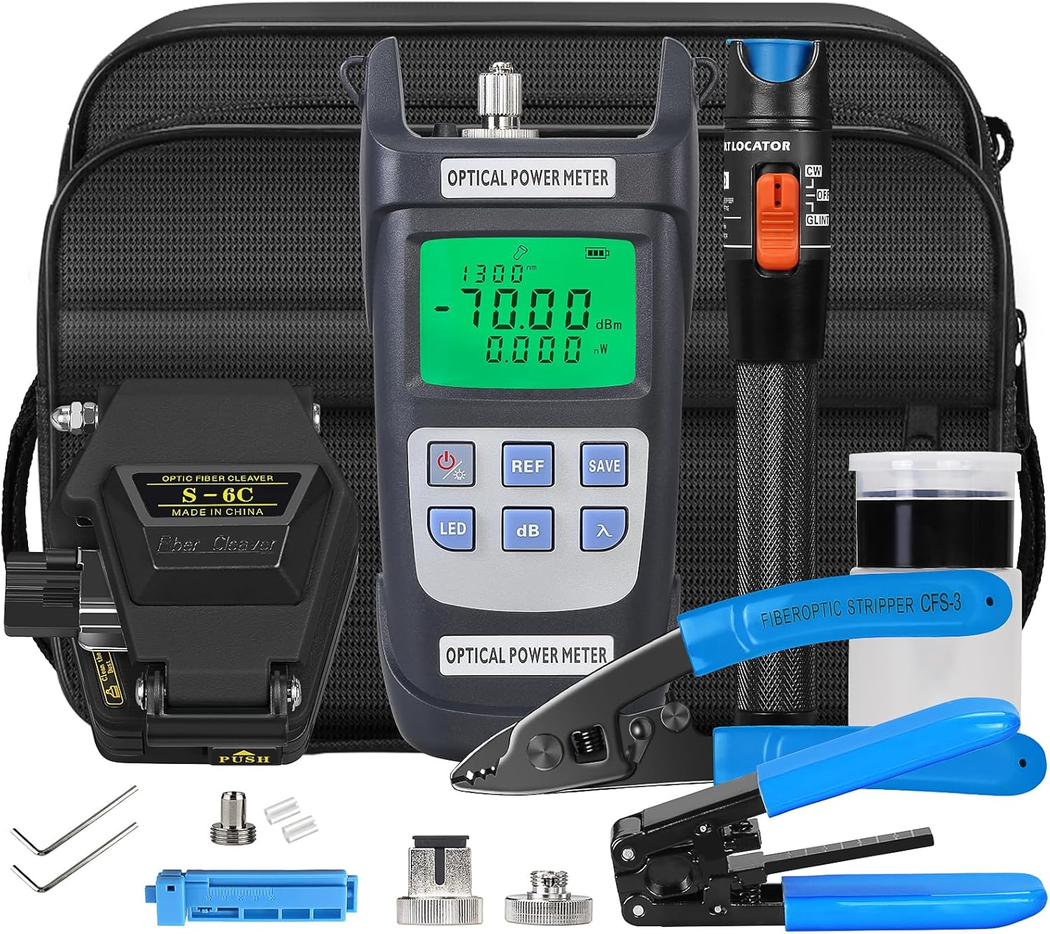 FTTH fiber optic tool kit 8-in-1 fiber optic terminal kit S-6C Optical ...
