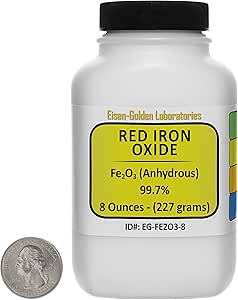 Amazon.com: Red Iron Oxide [Fe2O3] 99.7% ACS Grade Powder 8 Oz in a ...