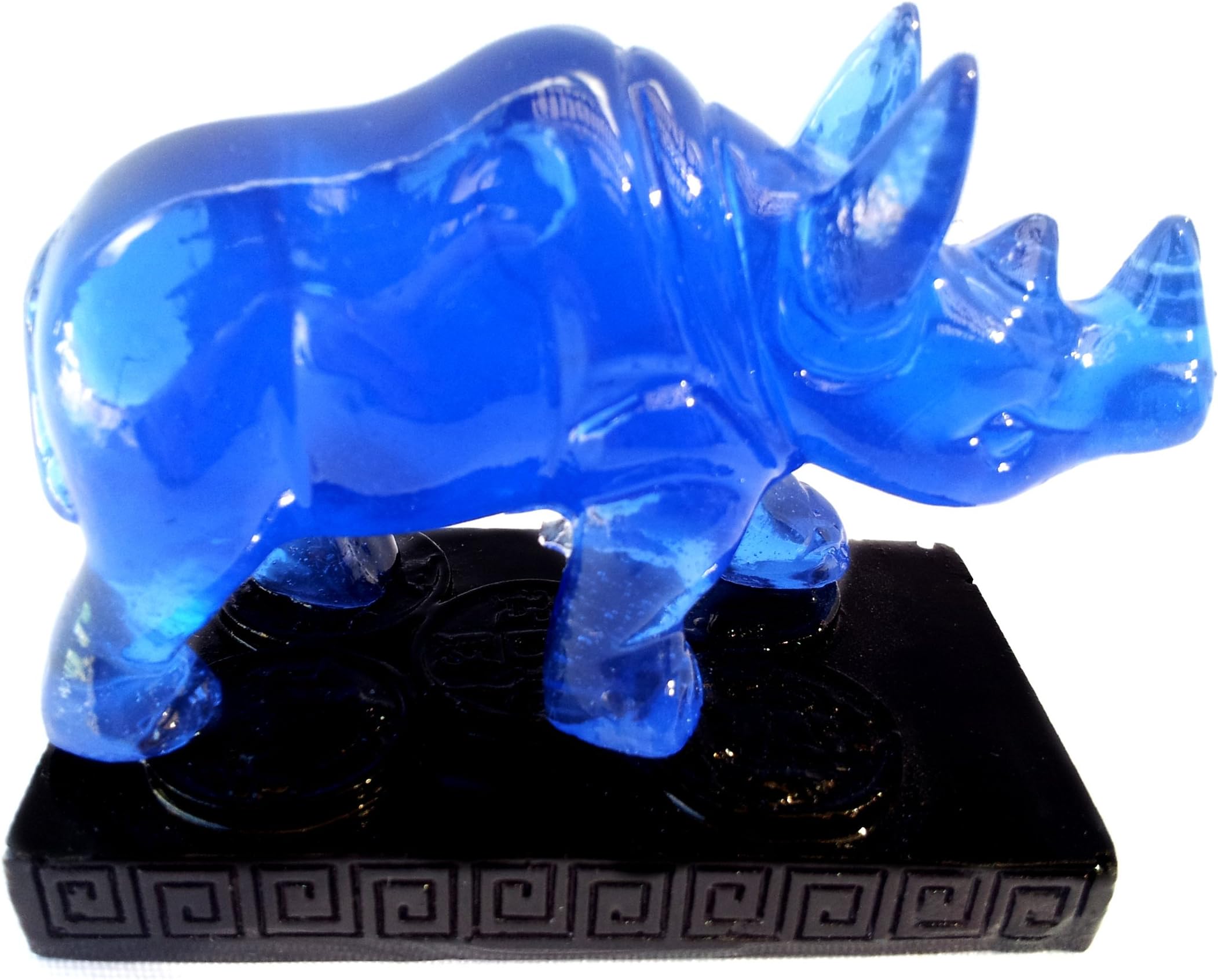 Amazon.com: feng shui Mylucky Mini Blue Rhinoceros and Elephant Statue ...