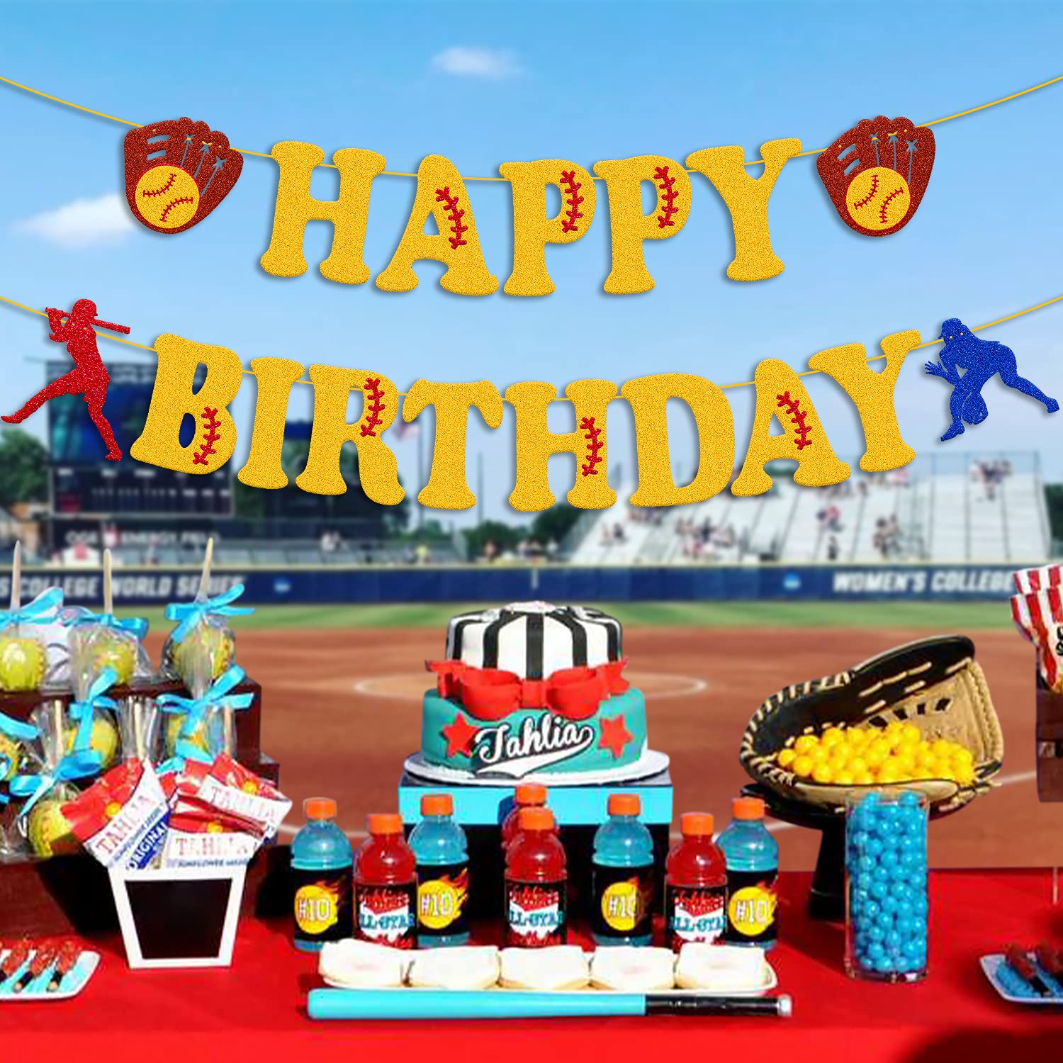 Softball Birthday Banner Big Dot Of Happiness Grand Slam Fastpitch