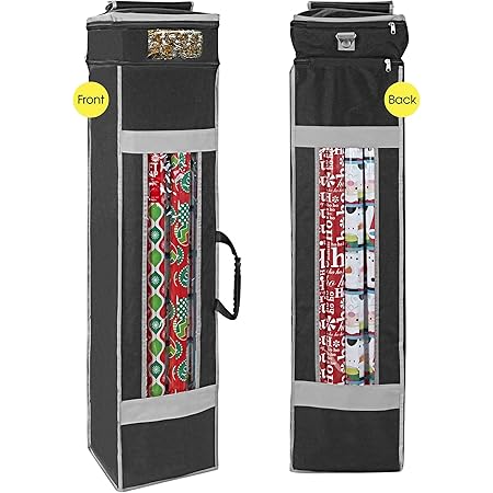 Amazon.com: Wrapping Paper Storage Box-Holds 20 Rolls of 40” Gift Wrap ...