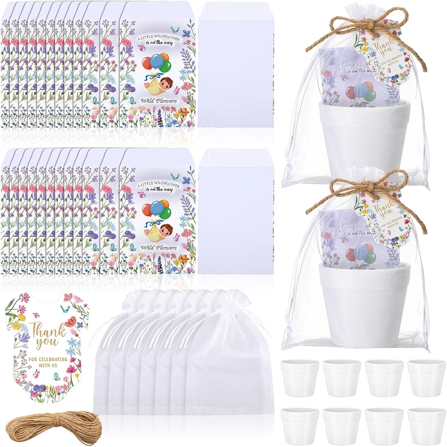 Amazon.com: ForraFun 50 Sets Baby Shower Seed Packet a Little ...