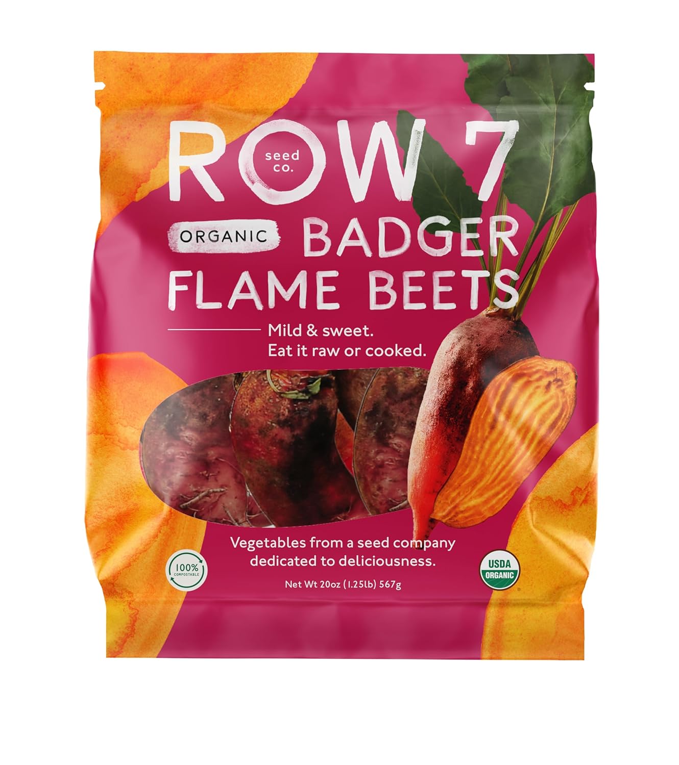 Amazon.com: Row 7 Organic Badger Flame Beets, 20 OZ : Grocery & Gourmet ...