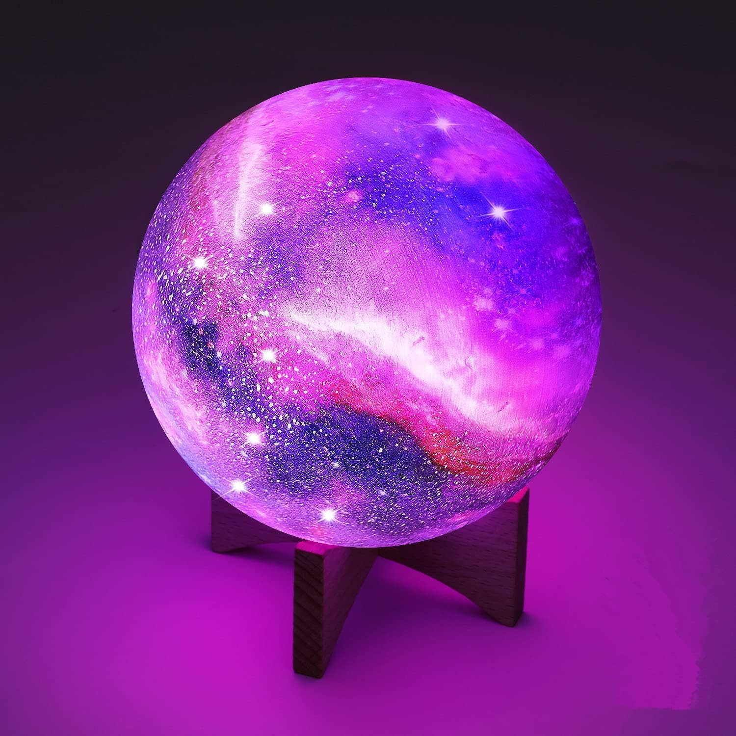 Himalayan Glow Kids Night Galaxy Lamp 5.9-inch 16 Colors LED 3D Star ...