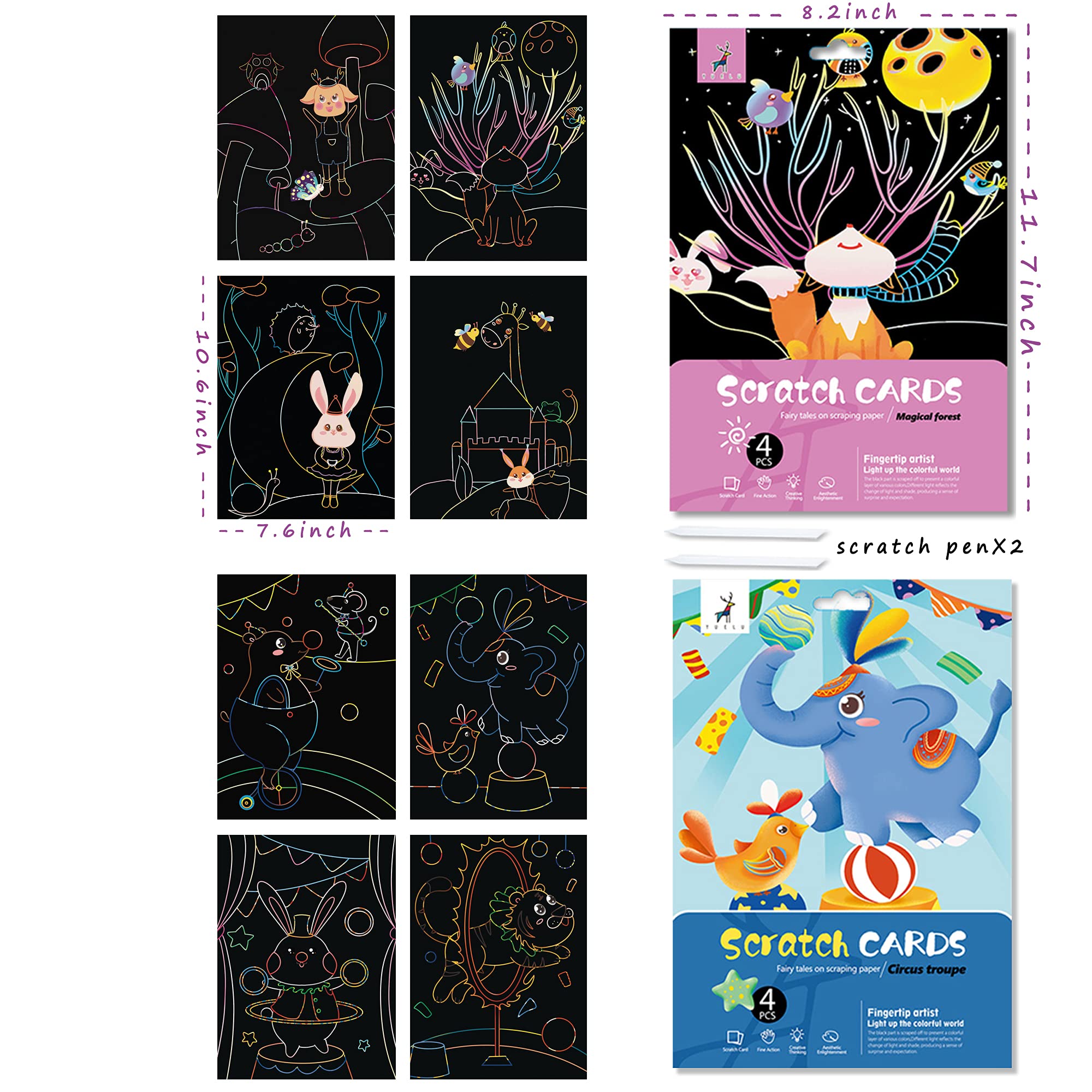 Snapklik.com : BOTEEN Scratch And Sketch Art For Kids-Scratch Rainbow ...