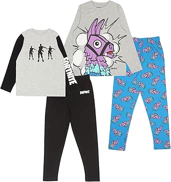 Amazon.com: Fortnite Emotes And Llama Long Pyjamas Twin Pack, Youth ...