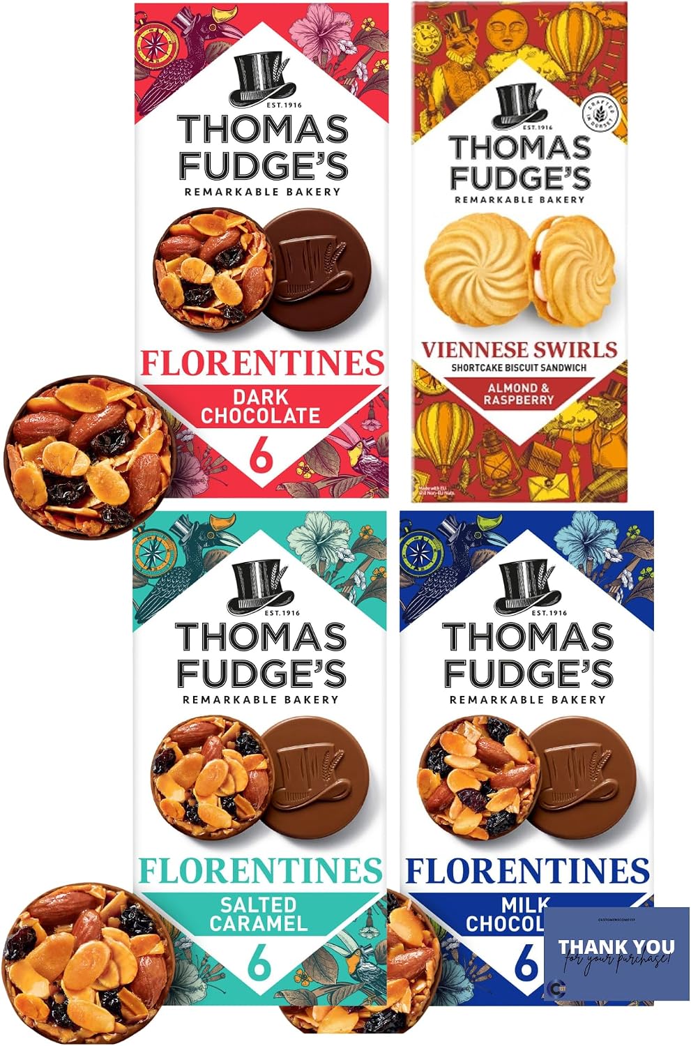 Thomas Fudge's Biscuit & Florentine Selection - Viennese Swirls ...
