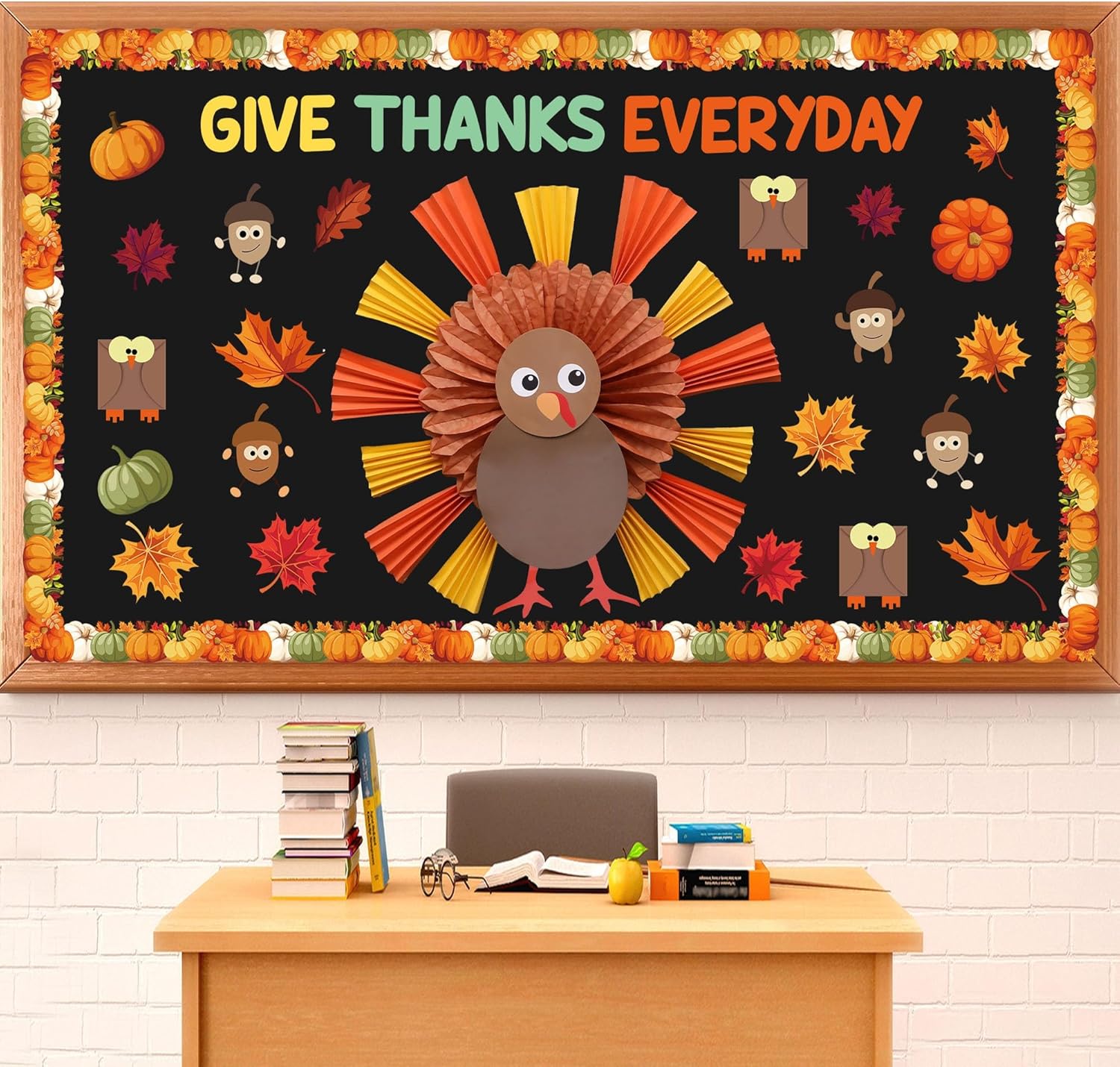 Amazon.com : Thanksgiving Turkey Bulletin Board Set Autumn Turkey ...