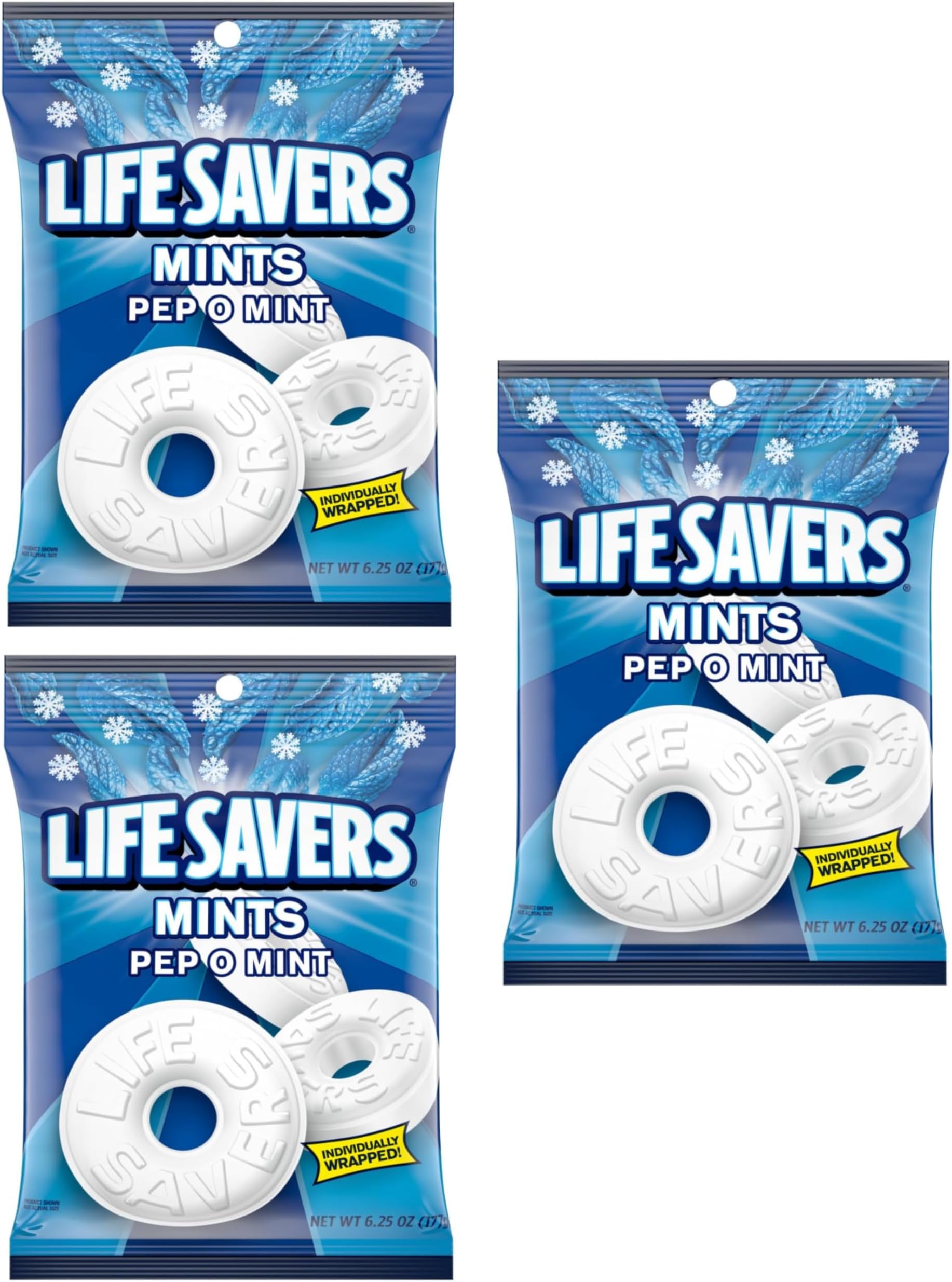 Amazon.com : Pep O Mint Life Savers Small Bags - Pack of 3 - Smiling ...