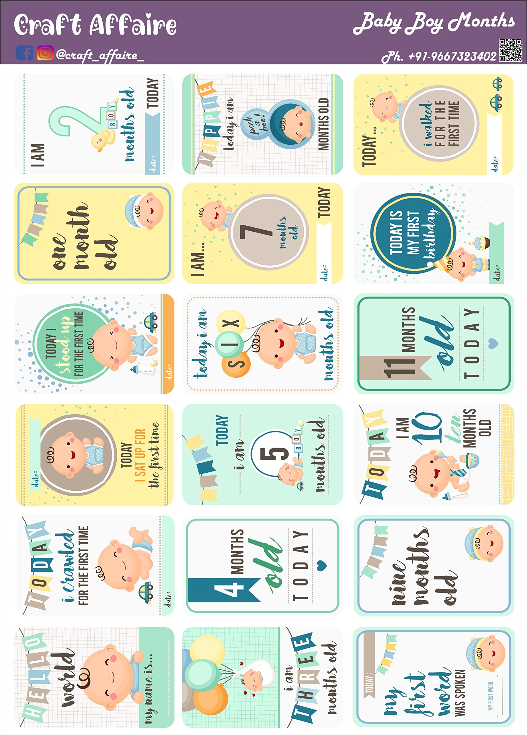 Printable Baby Month Tag