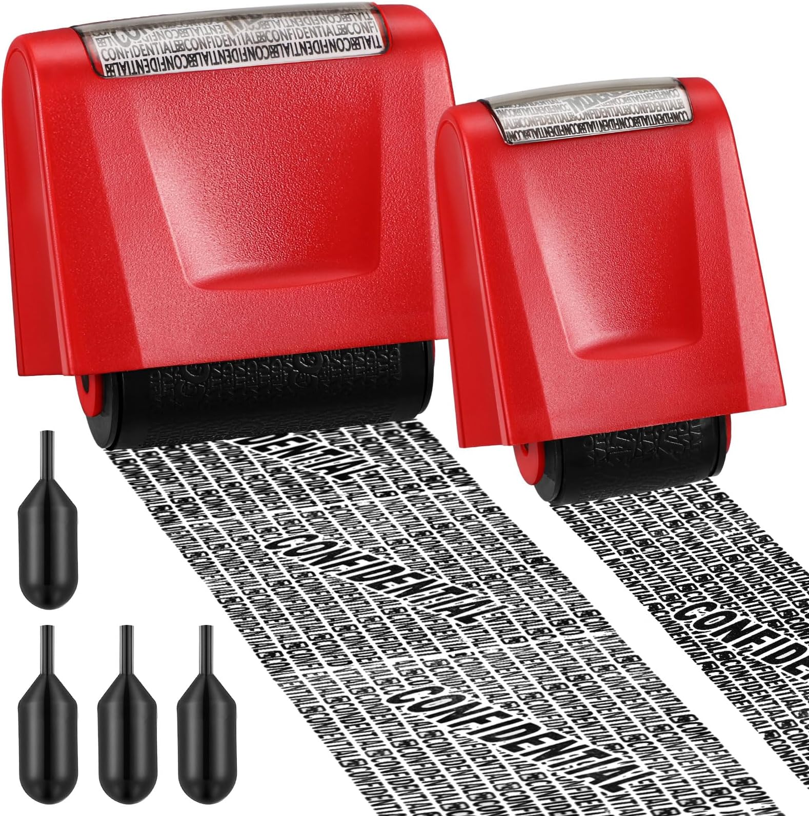 Amazon.com: 2 Pack Identity Protection Roller Stamps Identity Theft ...