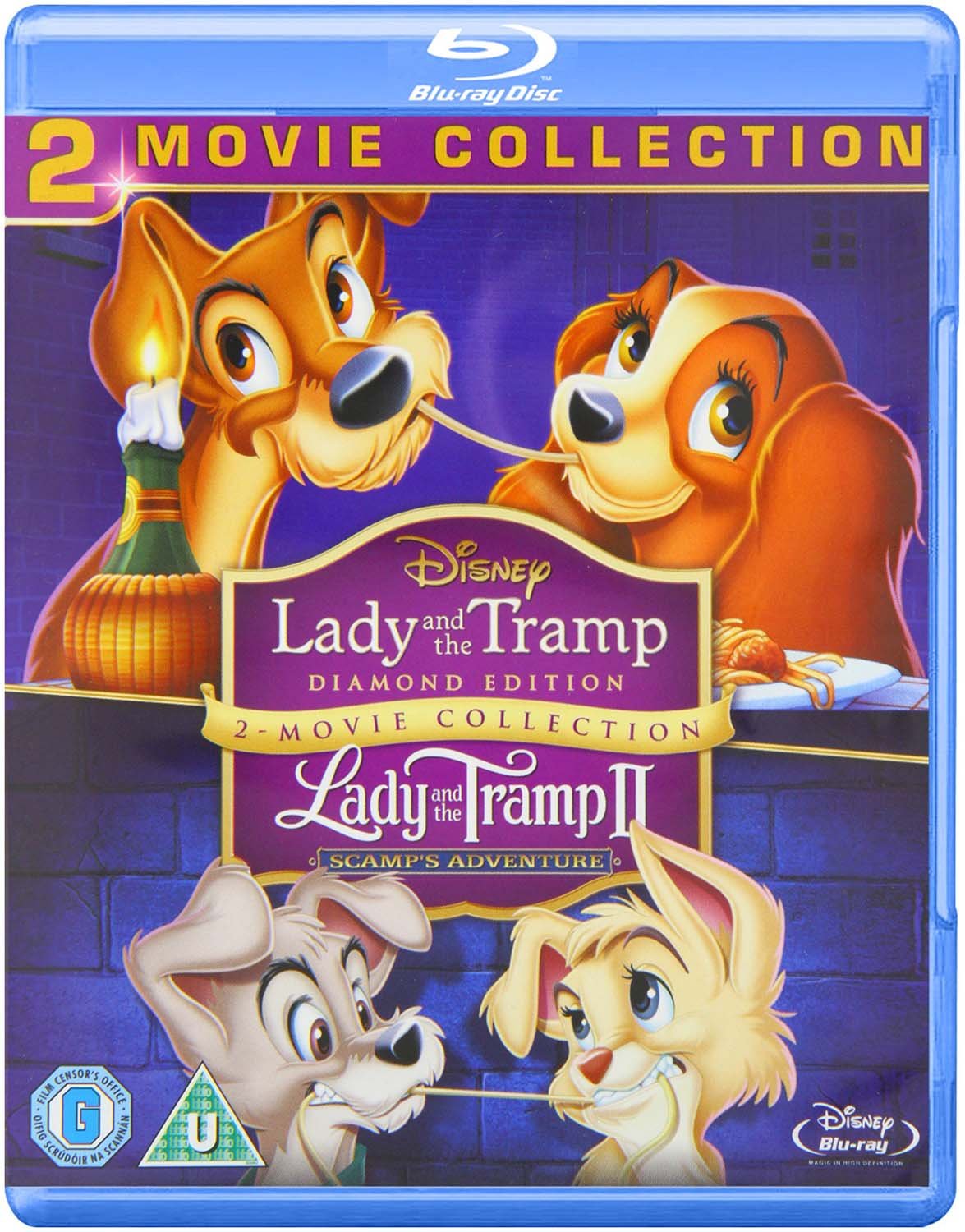 Amazon.com: Lady and the Tramp 1 and 2 [Blu-ray] [1955] [Region Free ...