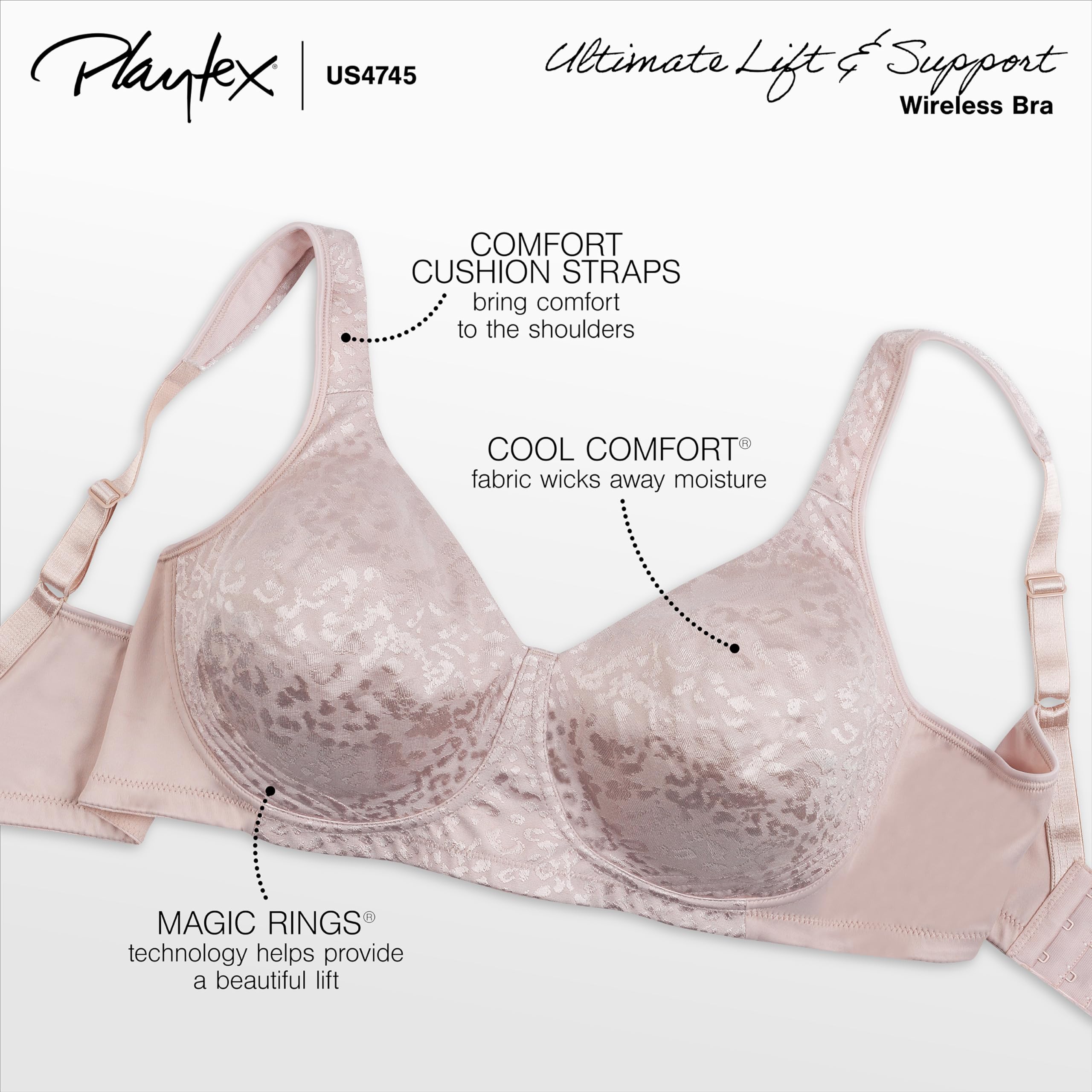 Snapklik.com : Playtex Womens 18-Hour Ultimate Lift Wireless Full ...