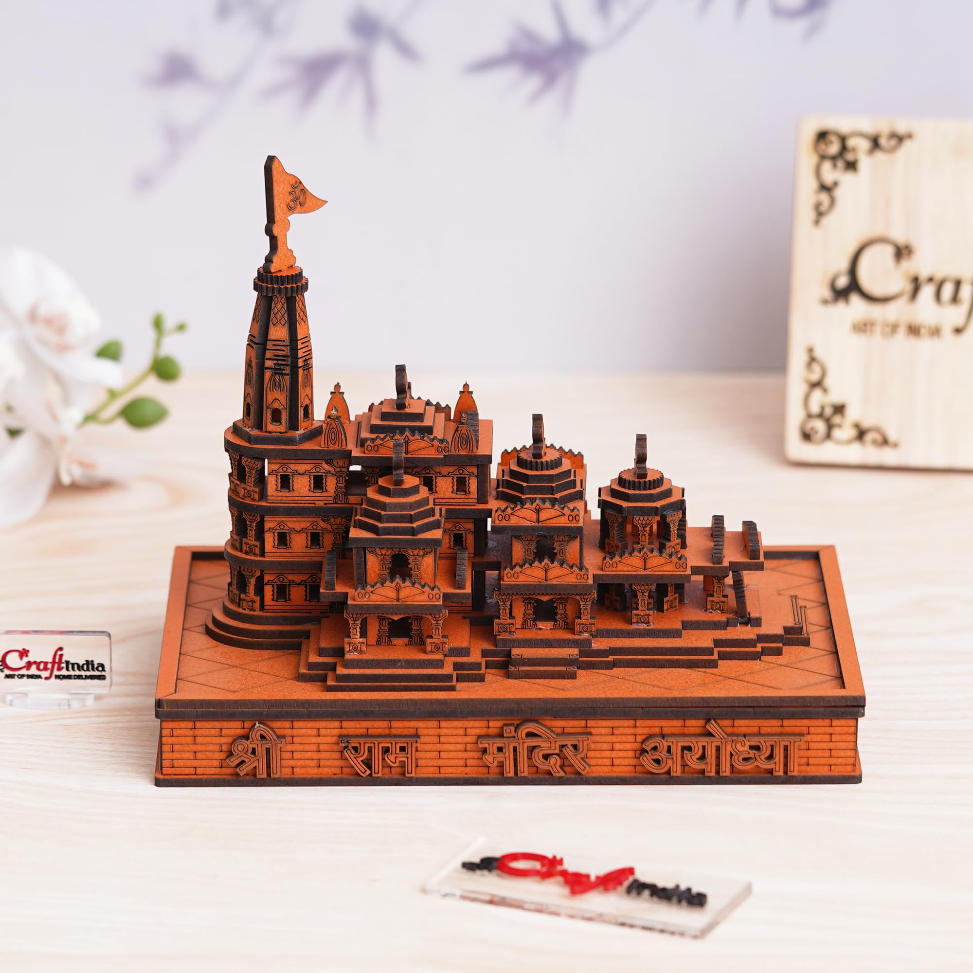 eCraftIndia Shri Ram Mandir Ayodhya Model | Ayodhya Ram Mandir Wooden ...