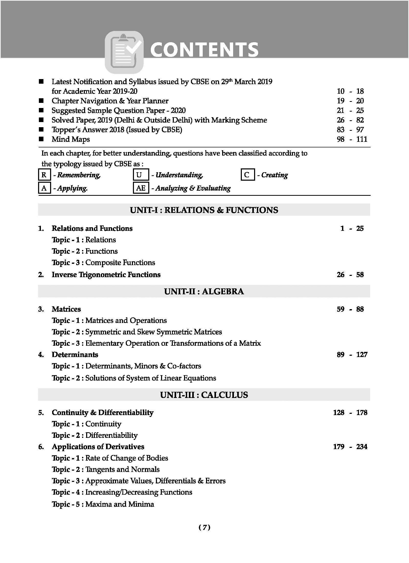Buy Oswaal CBSE Question Bank Class 12 Mathematics Book Chapterwise ...