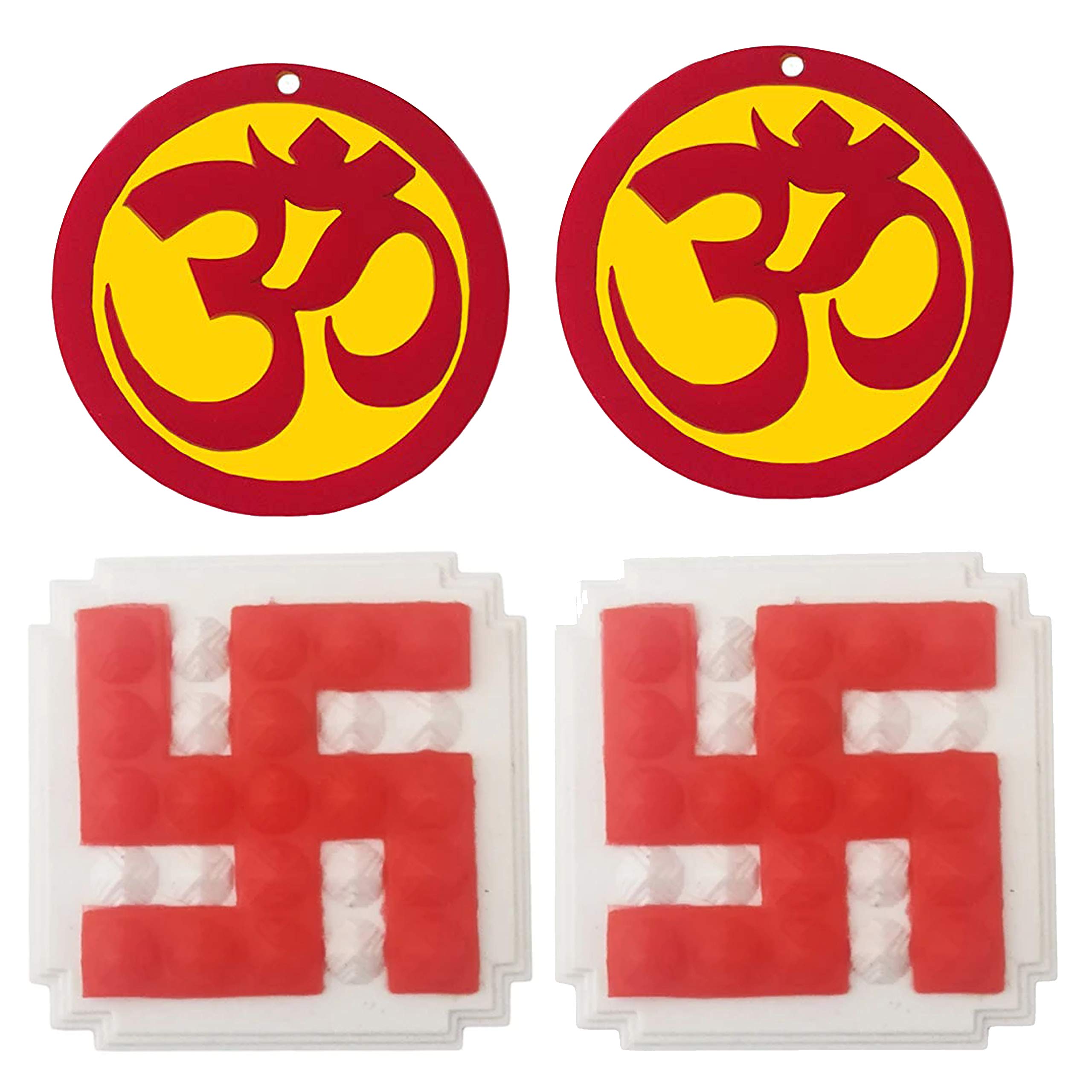 Buy Divya Mantra Swastik Pyramid Vastu Plate Door Sticker Om Indian ...