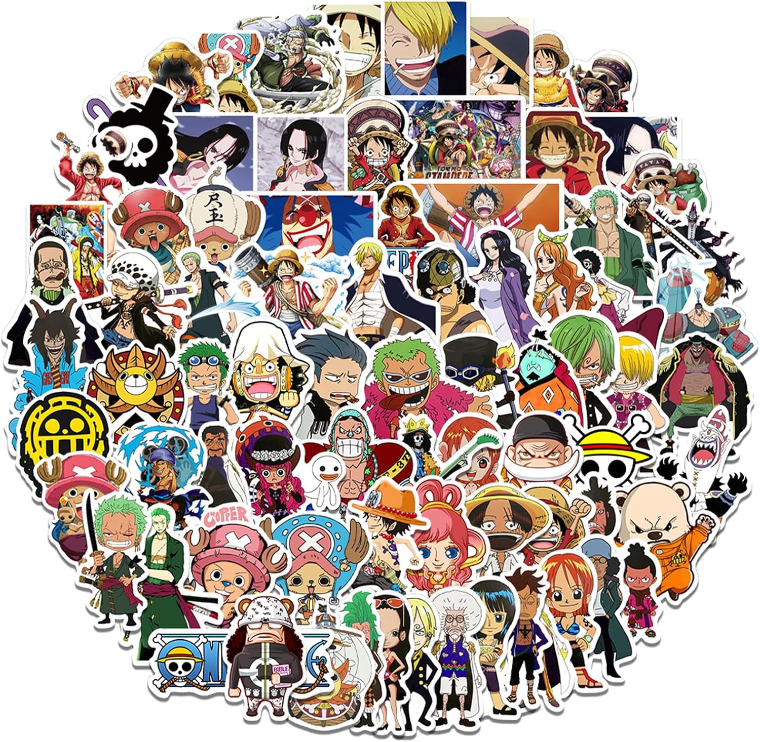 Amazon.com: 100pcs Anime Stickers - Japanese Cartoon Stickers for Water ...