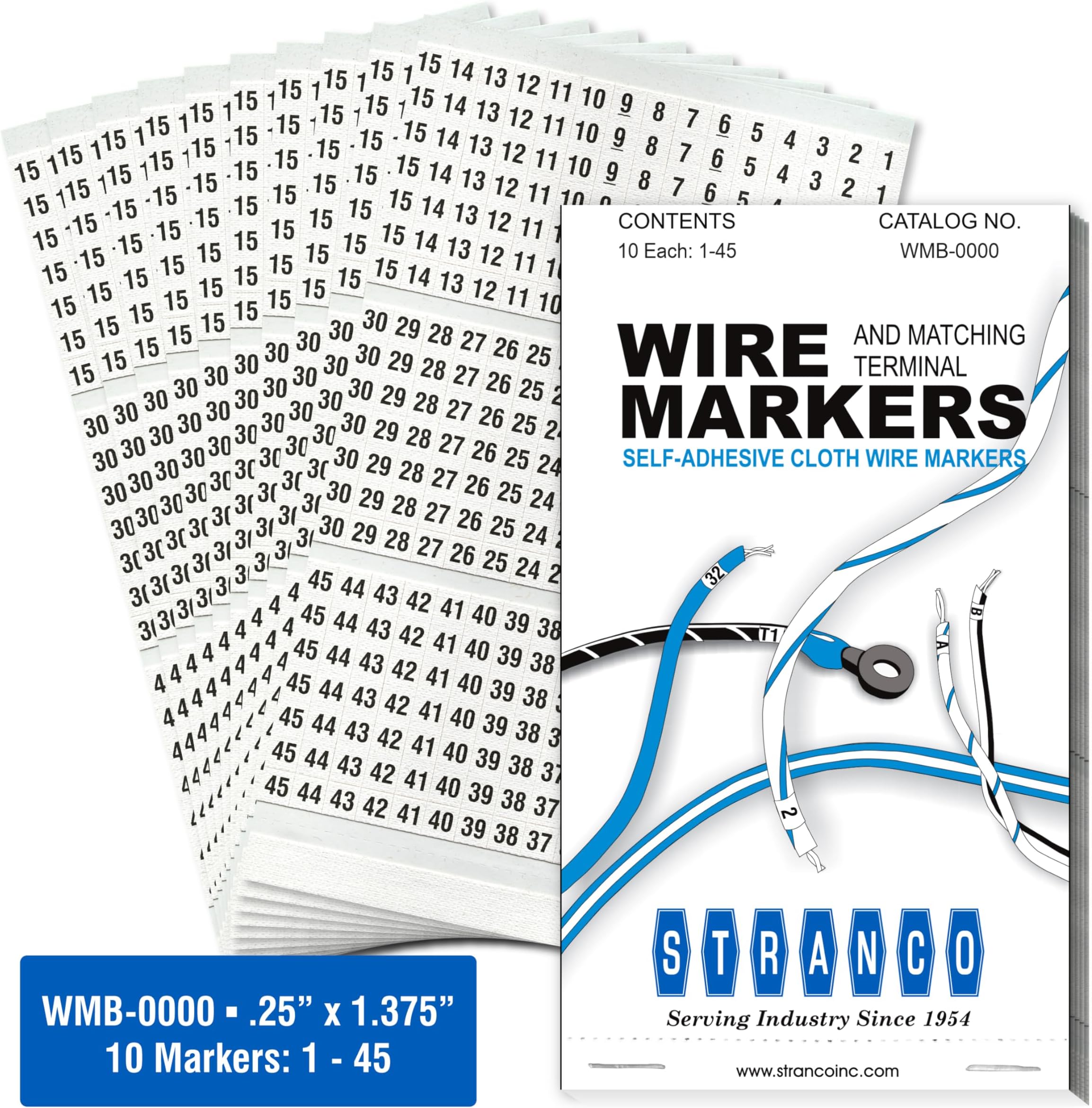 Amazon.com: Premium Wire Marker Book for Cable Management, Vinyl-Coated ...