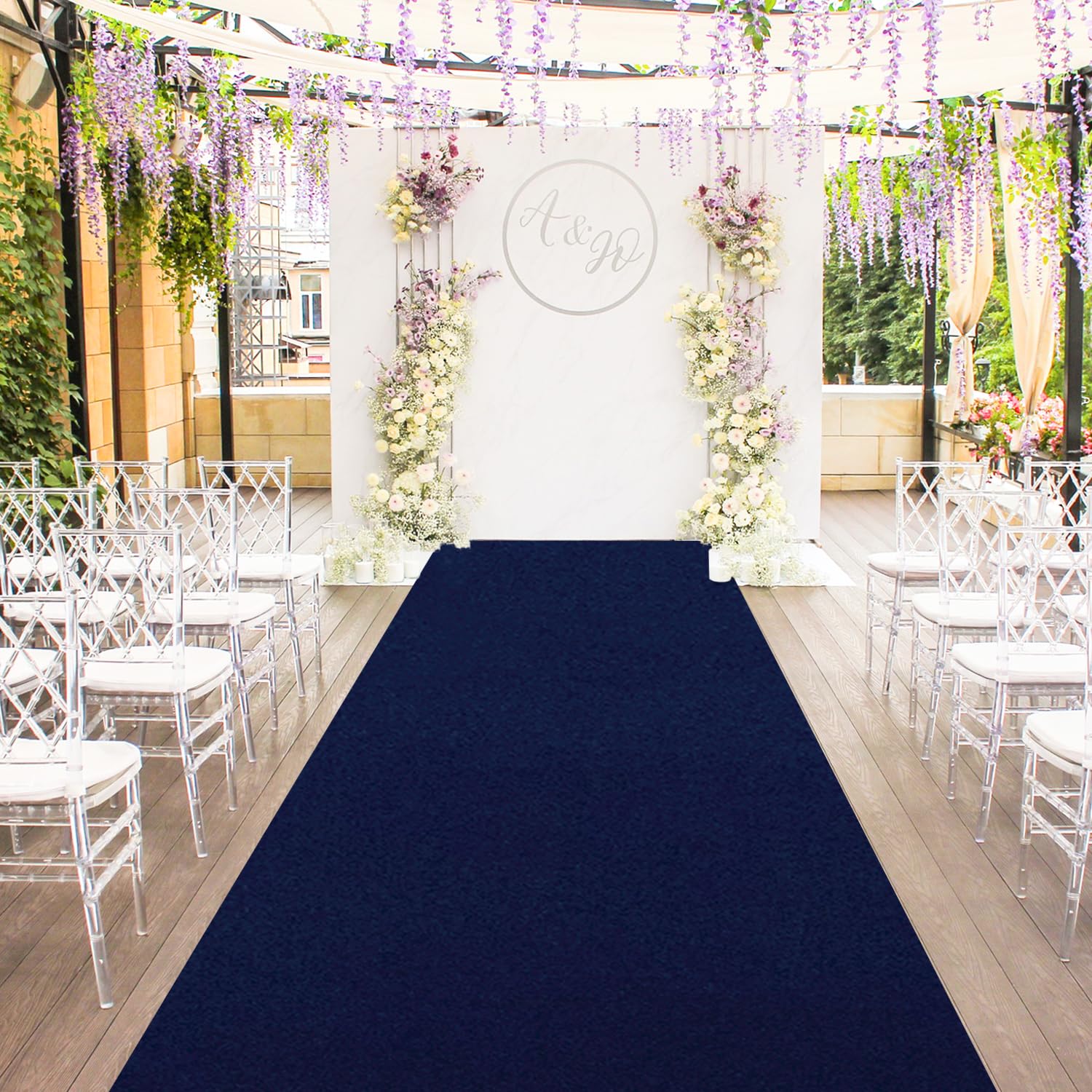 Navy Aisle Runner FUHSY Navy Blue Aisle Runner 2FTx15FT Wedding