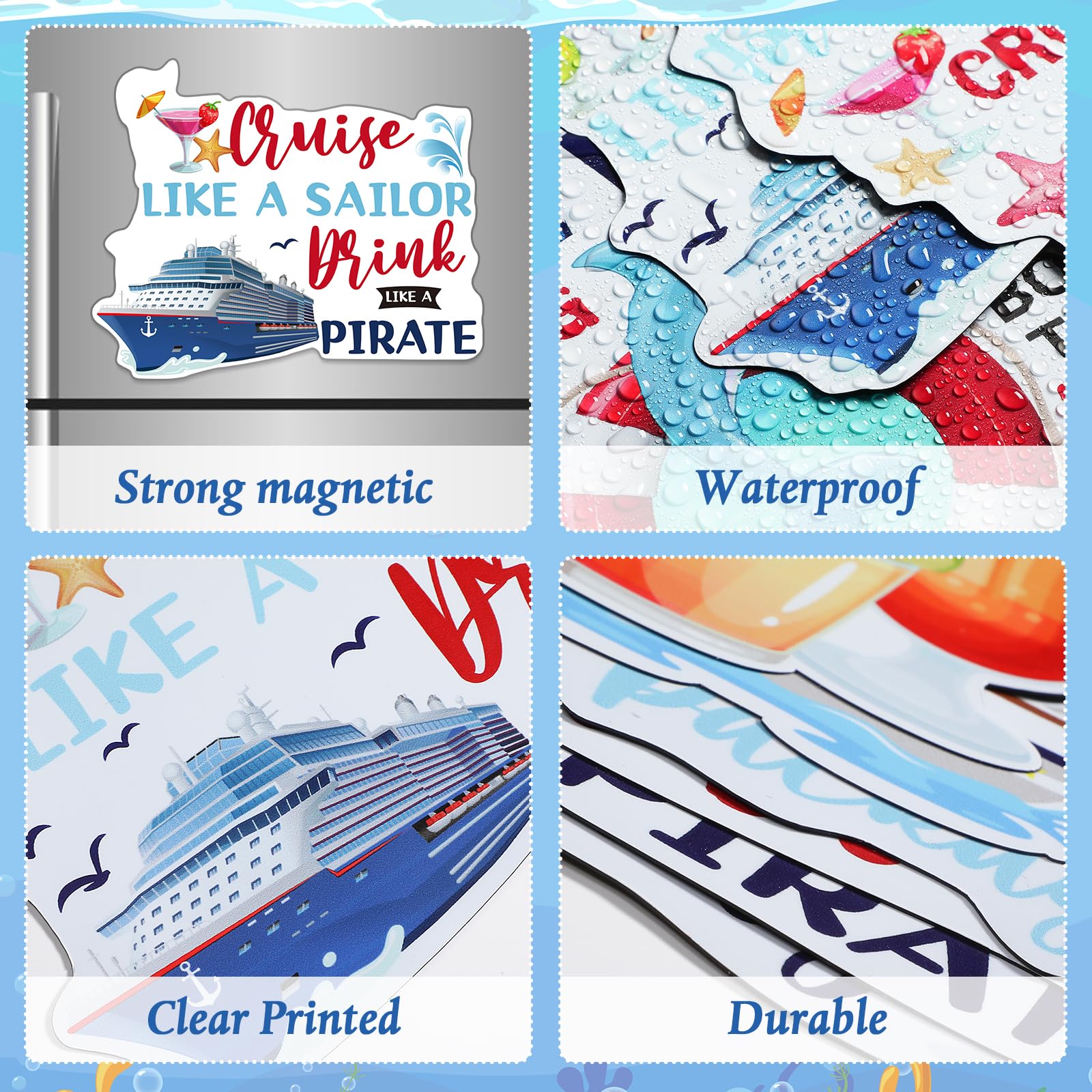 Snapklik.com : Kanayu 12 Pieces Cruise Door Magnets Decorations, Sea ...