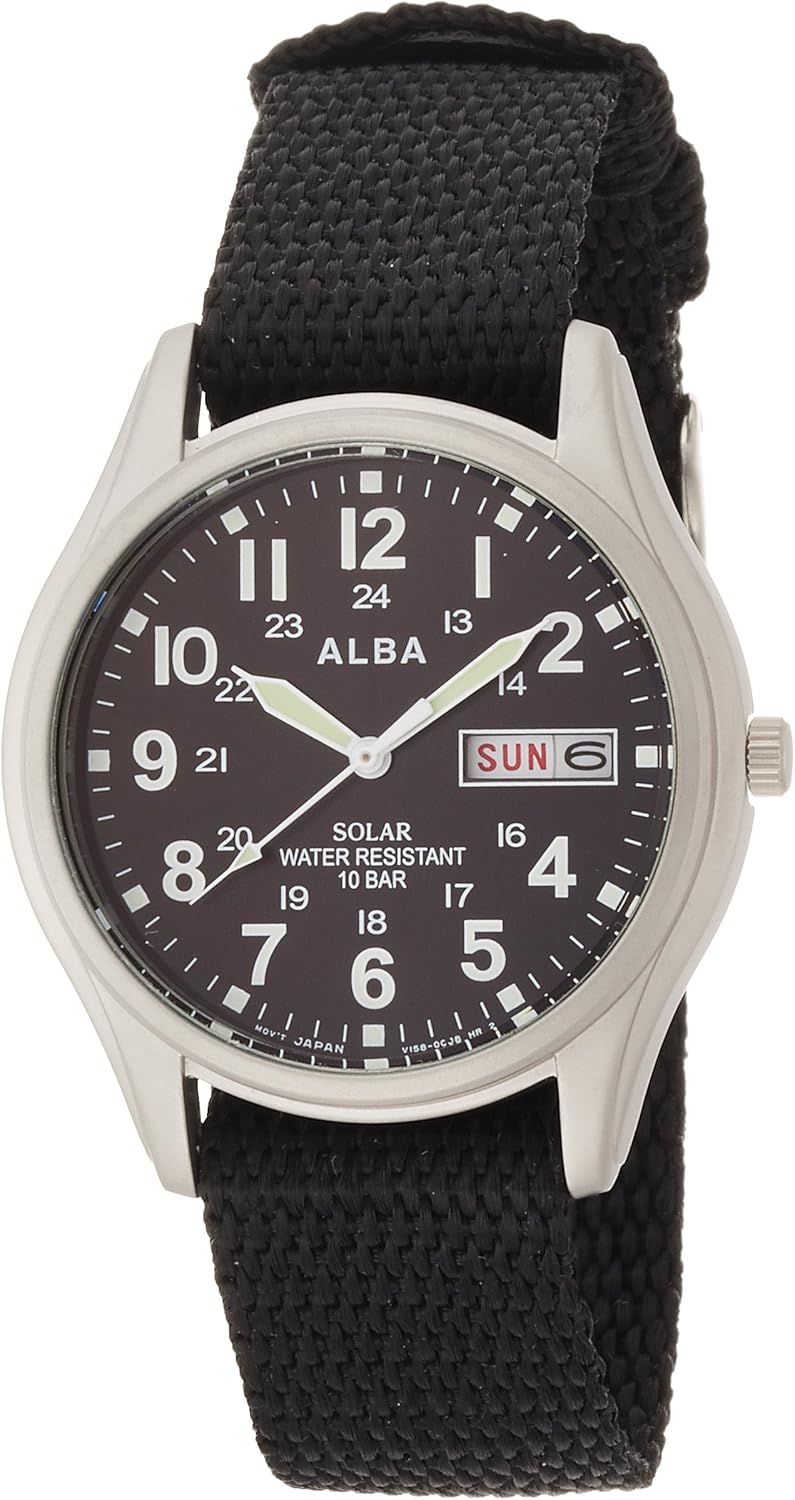 ALBA Men's watch solar hard Rex 10 water pressure AEFD557 : Amazon.com ...