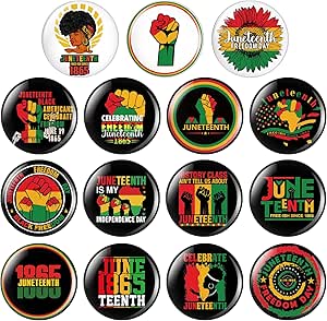 Amazon.com: 45 Pcs Juneteenth Pin 1.5 Inch Celebrate Freedom 1865 ...