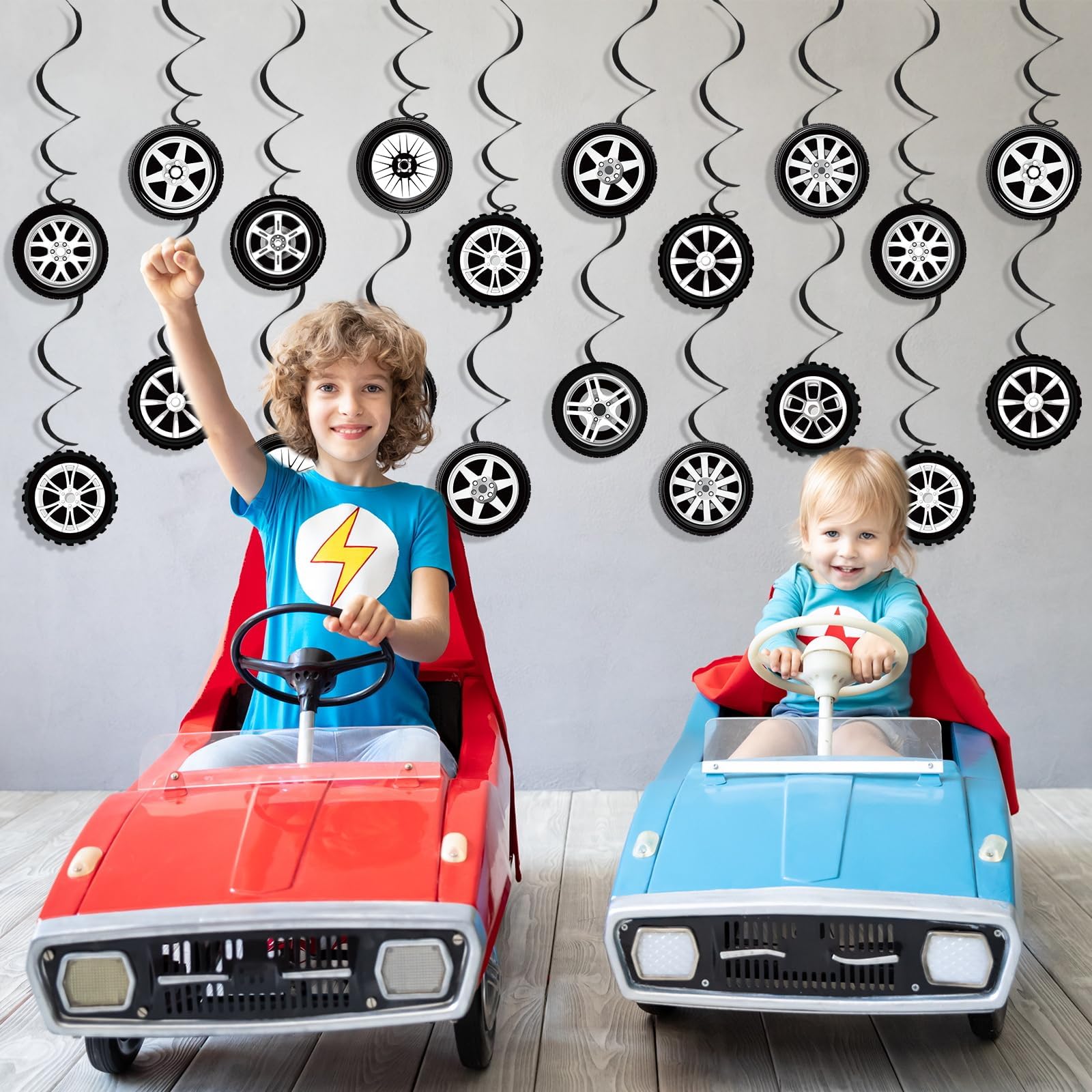 Snapklik.com : 60PCS Race Car Birthday Party Decorations Wheel Tire ...