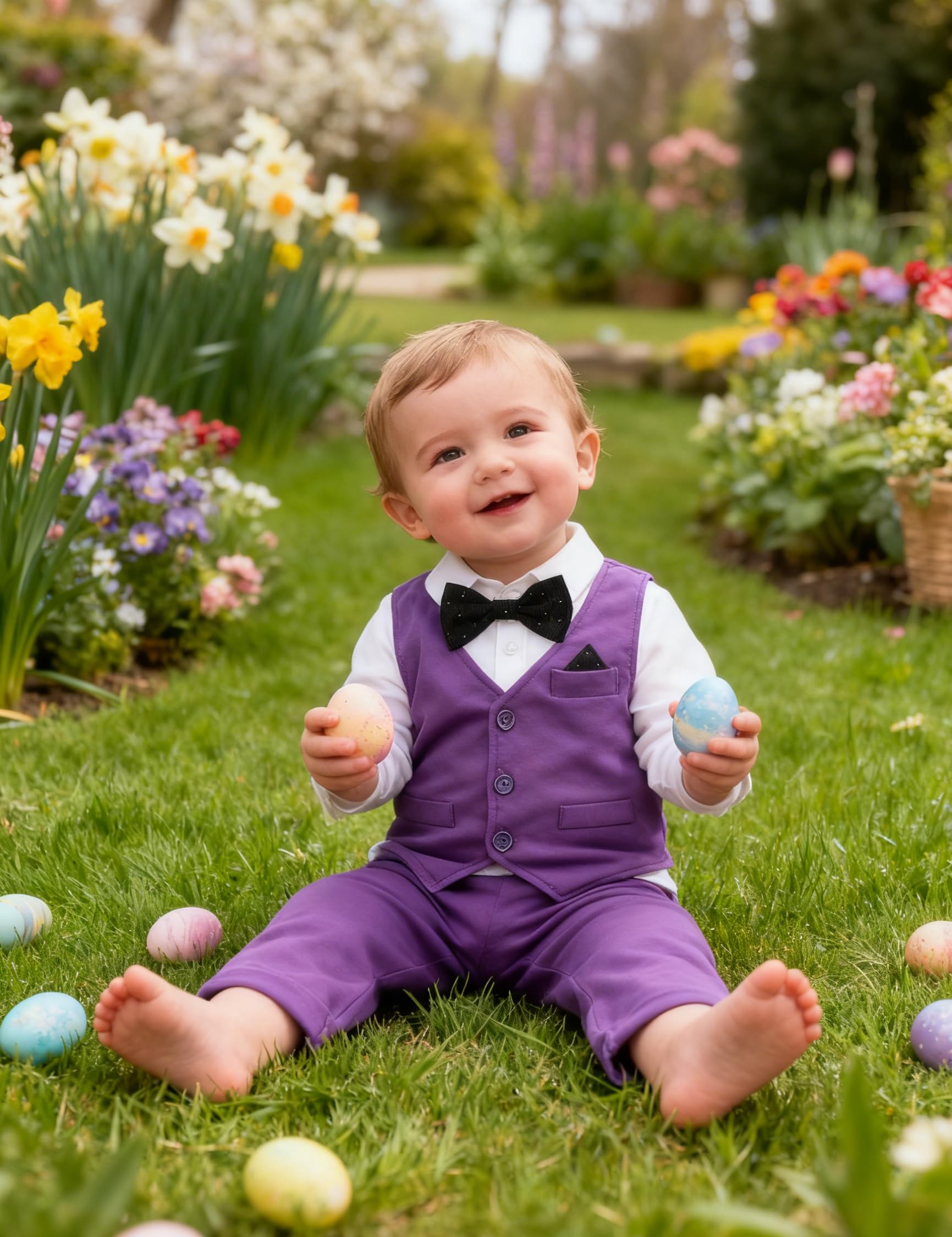 Snapklik.com : Baby Boy Purple Suits Infant Halloween Gentleman Formal ...