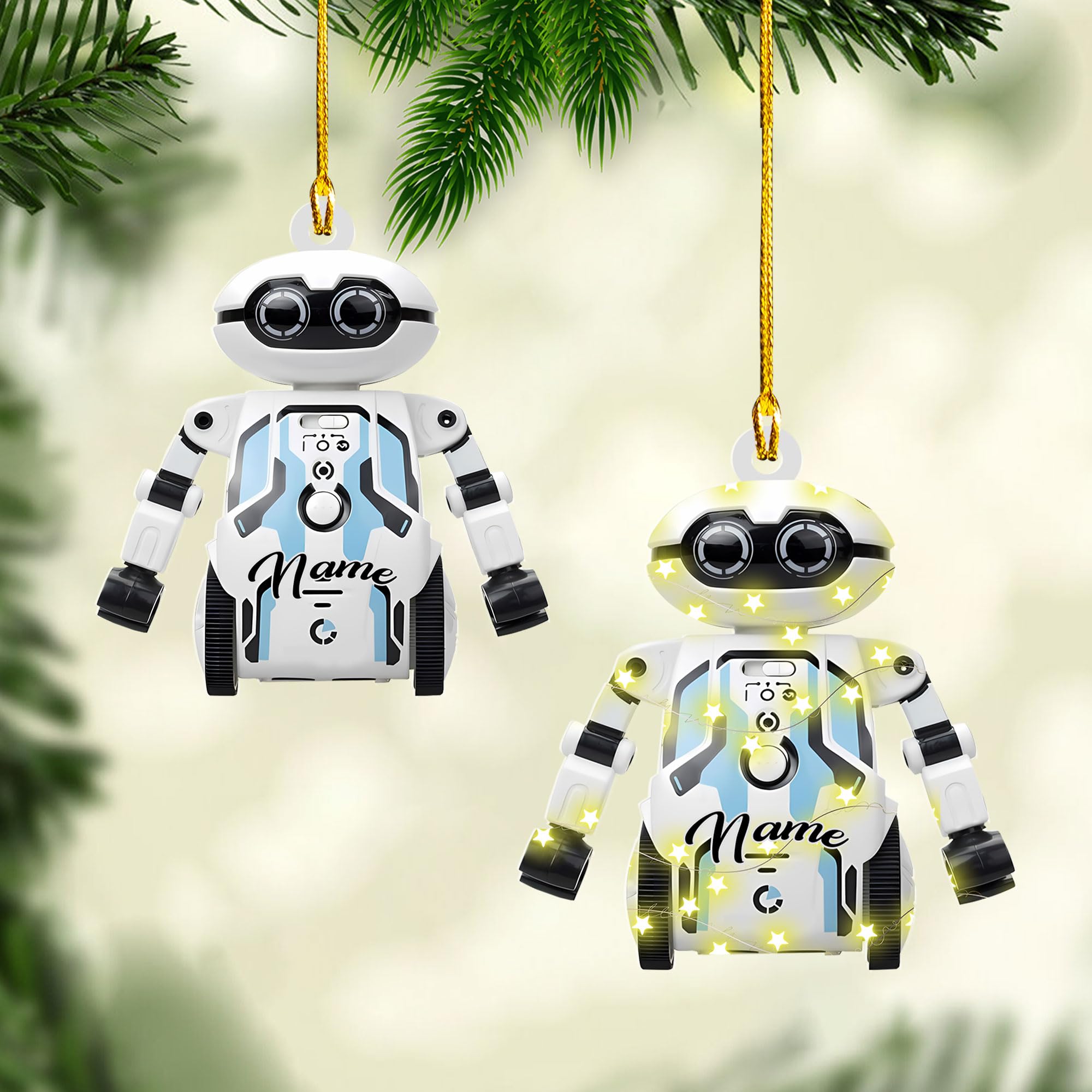Amazon.com: Piratify Personalized Robot Ornament 2024, Robot Ornaments ...
