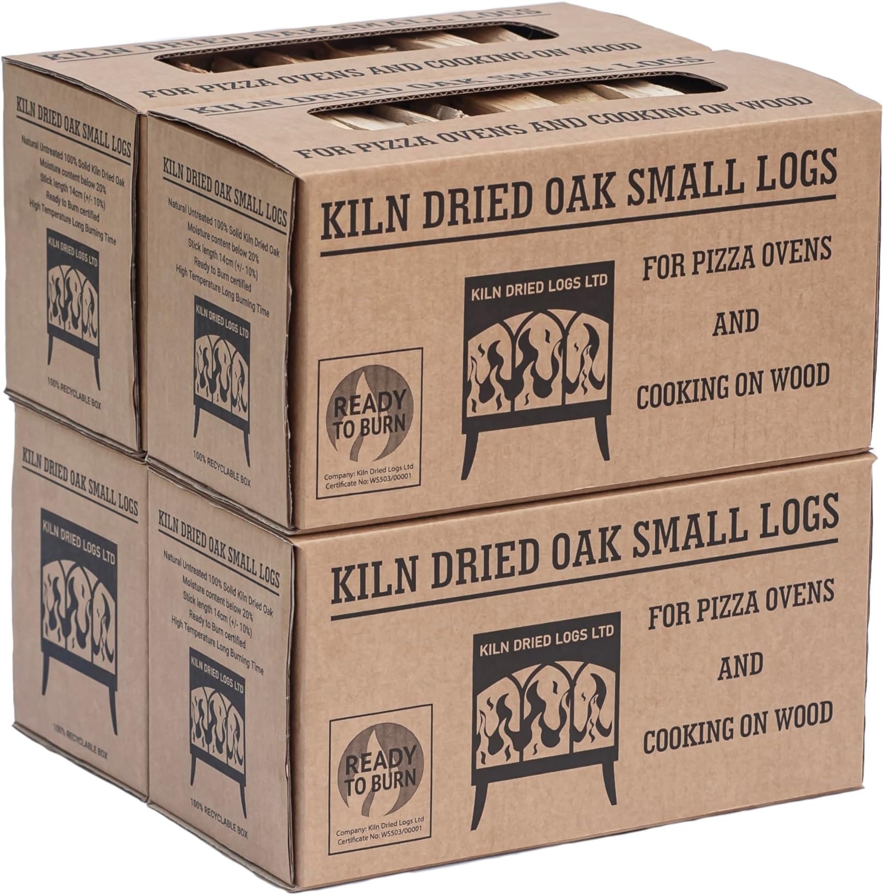 Kiln Dried Oak Small Logs/Pizza Oven Logs. Premium Quality Hardwood ...