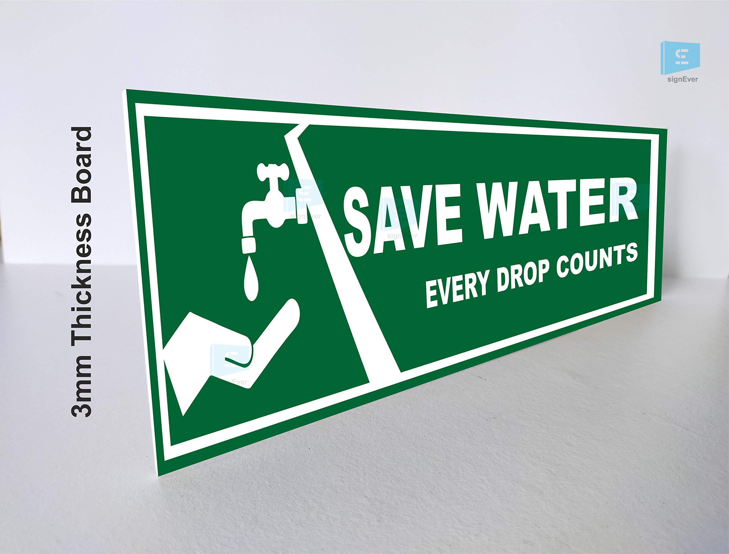 Buy SIGN EVER Save Water Sign Boards School Office Collage Factory ...