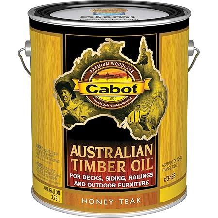 Cabot 140.0003458.005 Australian Timber Oil Stain, 1 Quart, Honey Teak ...