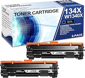 Amazon.com: 2 Pack 134X W1340X BK Toner Cartridge with Chip 134X W1340X ...