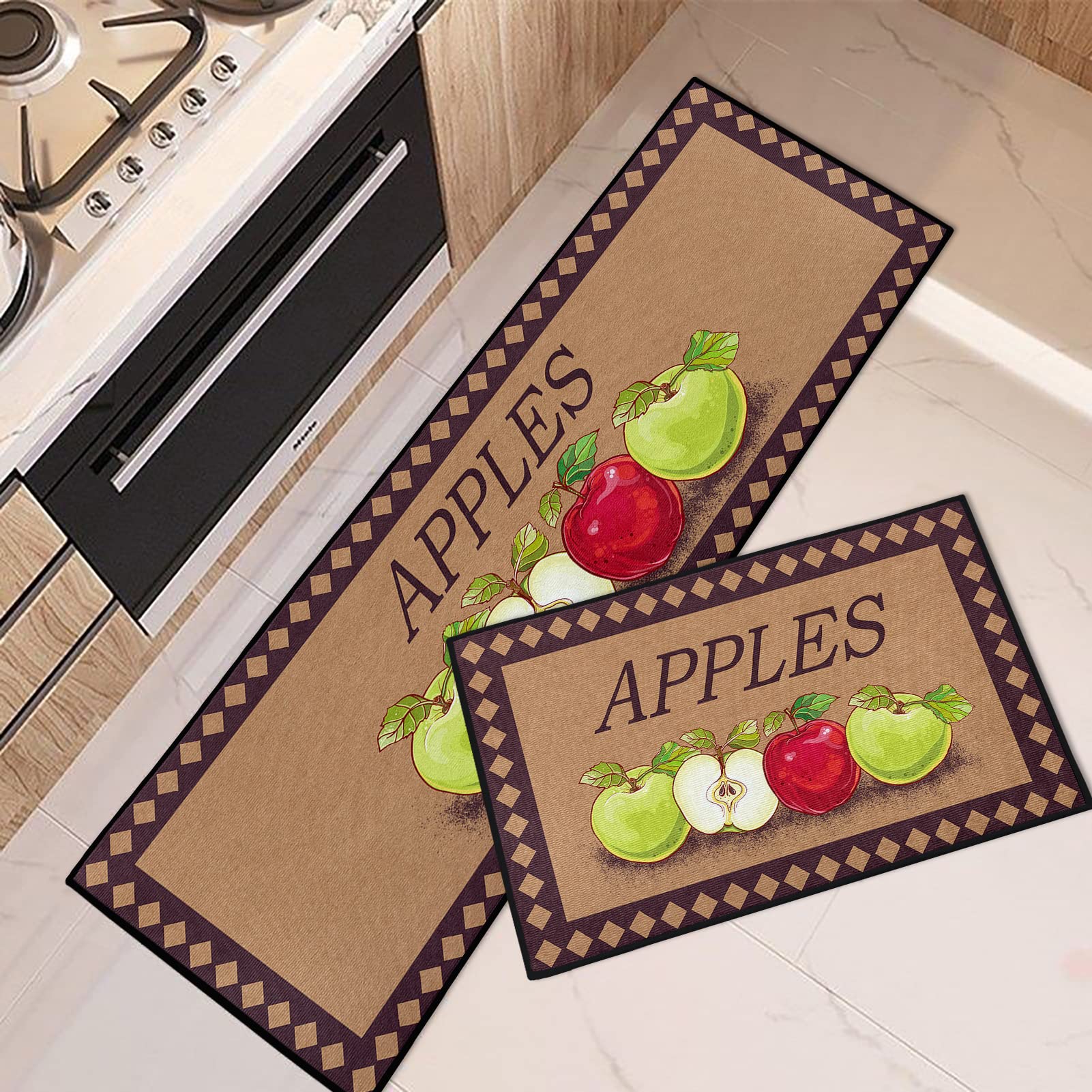 Amazon.com: Tayney Apple Home Kitchen Rugs and Mats Non Skid Washable ...