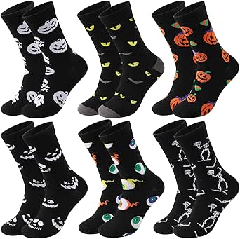 Amazon.com: TENYSAF Fun Halloween Socks for Men: Novelty Cotton Crew ...