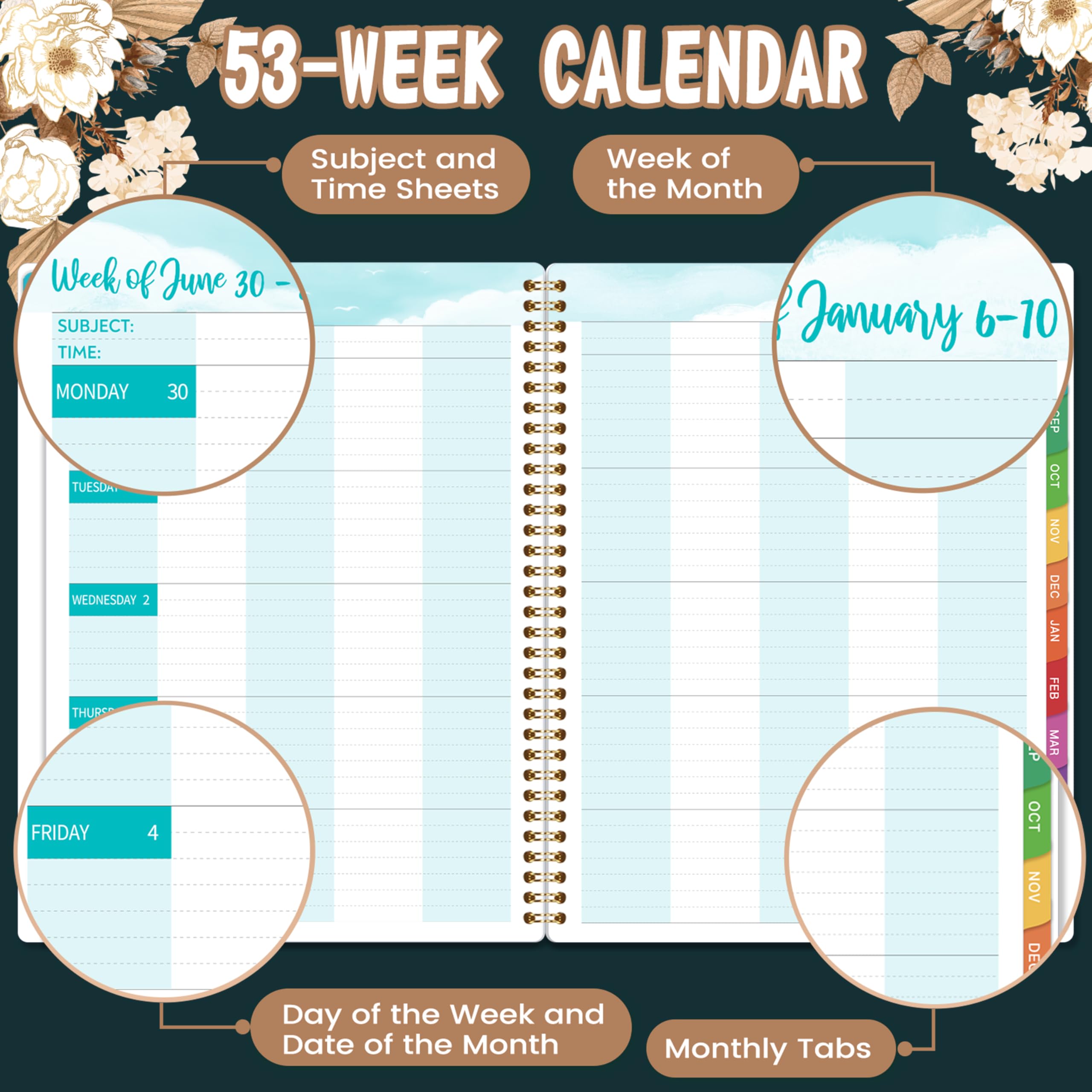 Weekly Monthly Plan Book Teacher Planner 2025-2026 - Academic Lesson ...