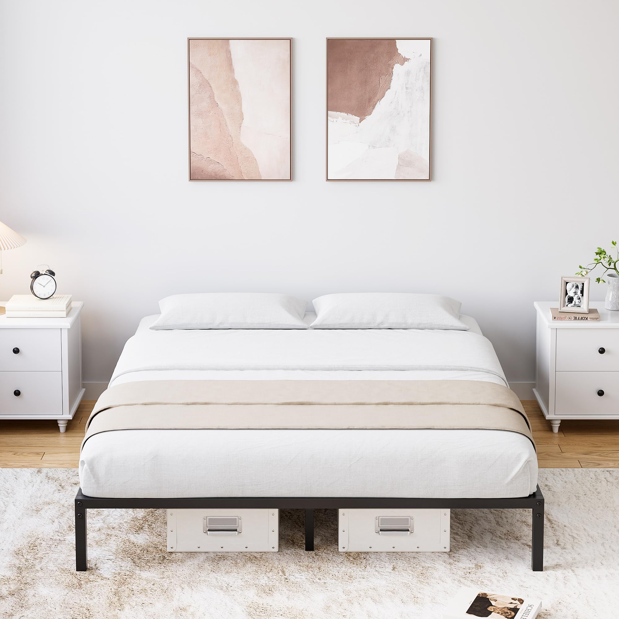 Snapklik.com : IDEALHOUSE 10 Inch Queen Bed Frame No Box Spring Needed