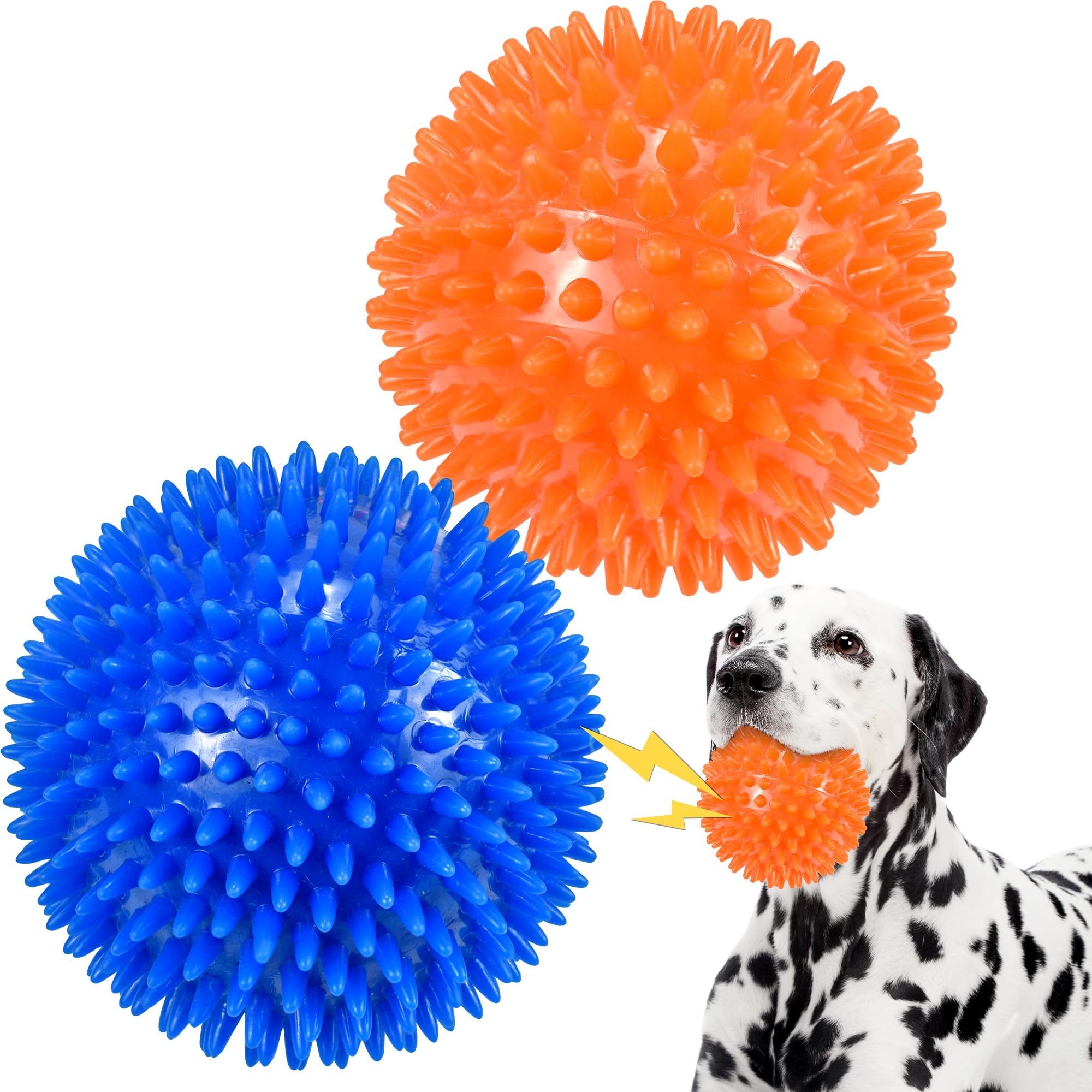 Pet Supplies : Ousiya Dog Balls 4.5" Squeaky Dog Balls for Large Dogs ...