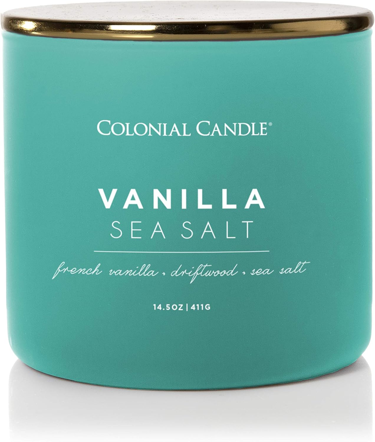 Amazon.com: Colonial Candle Vanilla Sea Salt Scented Jar Candle, Pop of ...