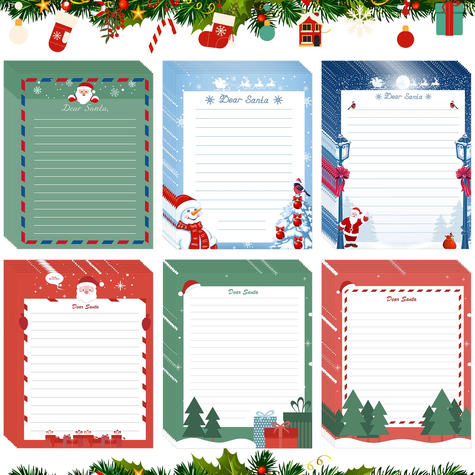 Snapklik.com : Spakon 180 Sheet Christmas Stationery Paper 8.5 X 11 ...