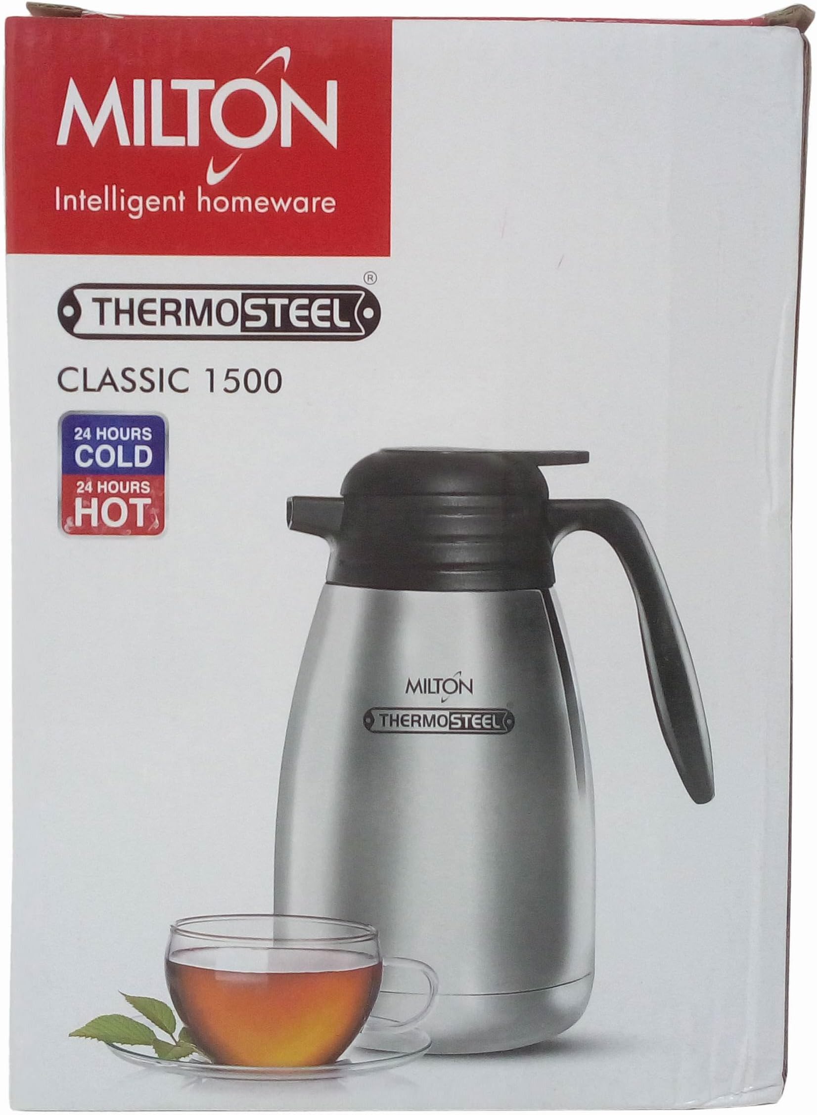Milton Thermosteel Carafe 24 Hours Hot and Cold, 2000 ml, Silver | Rust ...