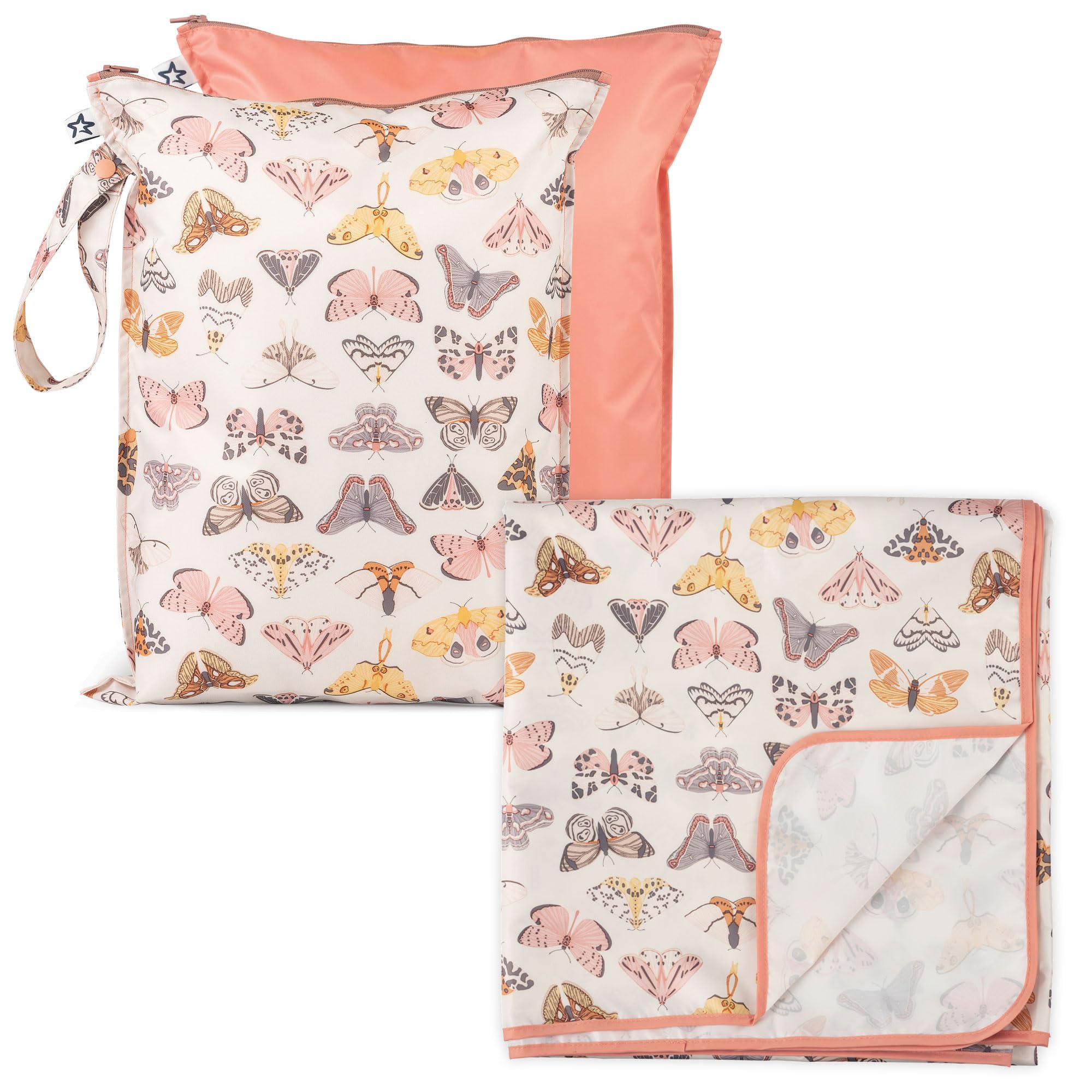 Amazon.com: Tiny Twinkle Mess-proof Wet Bags and Splat Mat Bundle : Baby