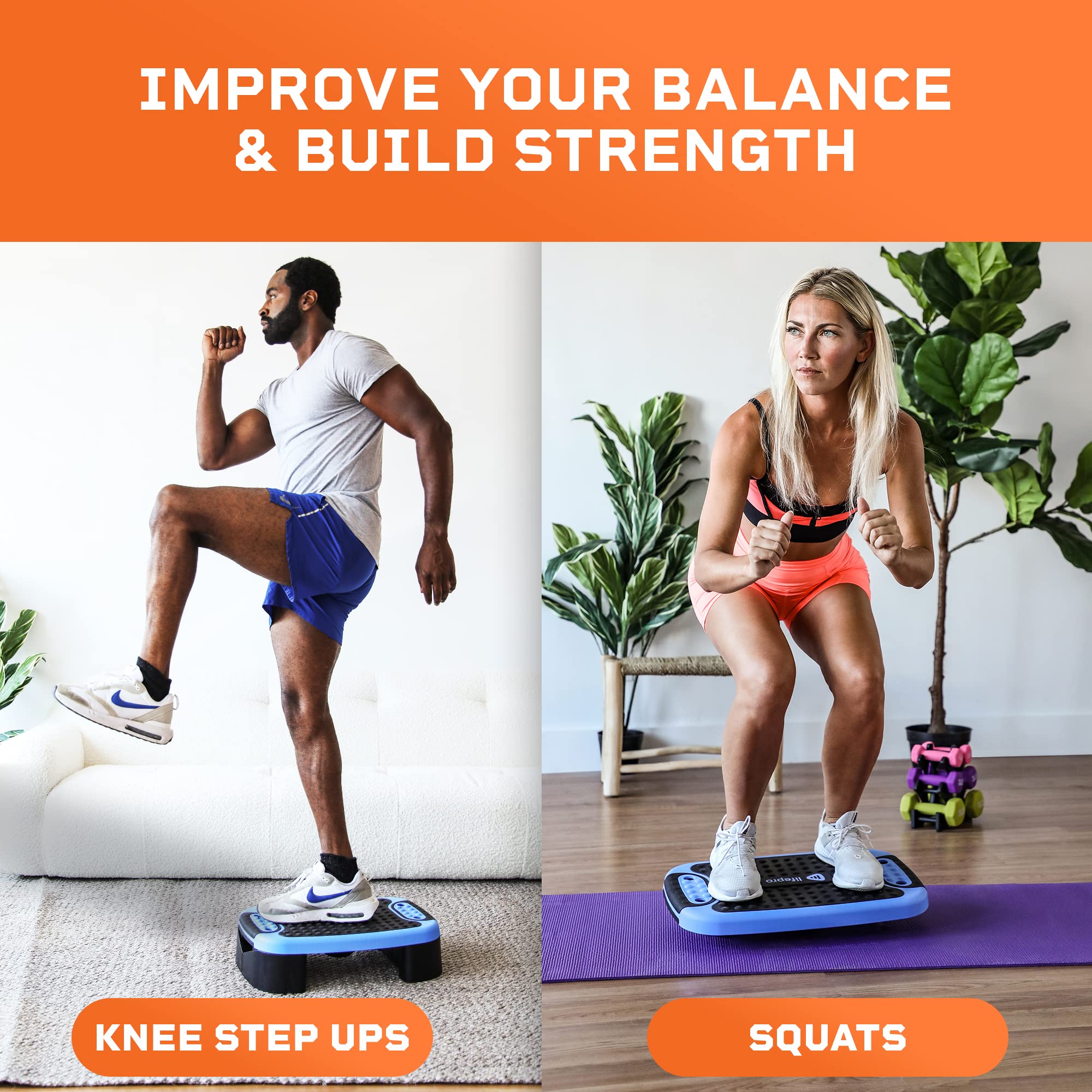 Lifepro 4-In-1 Aerobic Step Platform - Multifunctional Exercise Step ...