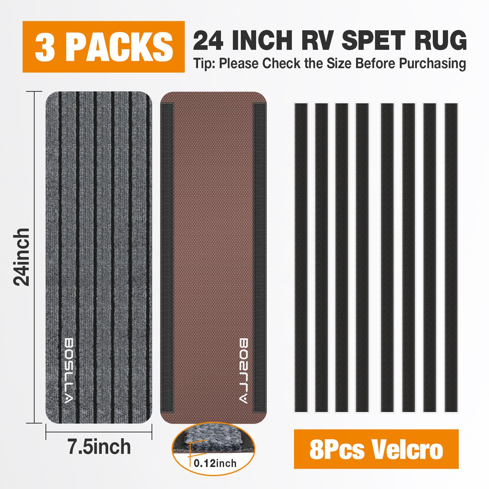 Snapklik.com : Boslla RV Step Covers, 3 Pack RV Stair Covers, 24x75 ...