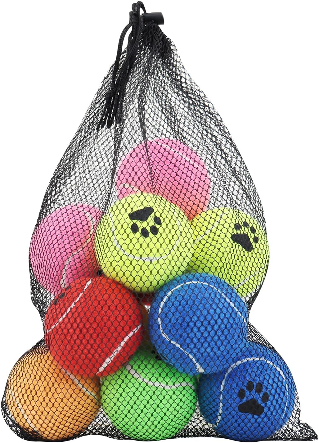 Amazon.com : insum Tennis Ball for Dog Pack of 12 Colorful Easy ...