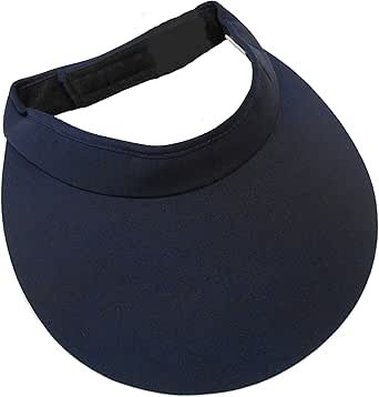 Extra Wide Cloth Visor [Style 222] (Navy) at Amazon Women’s Clothing store
