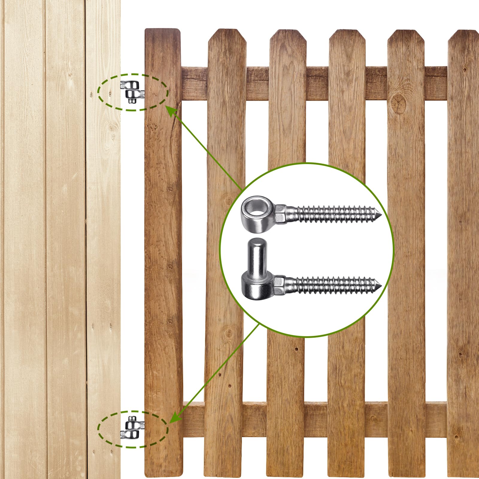 Snapklik.com : Cast 304 Stainless Steel Heavy Duty Gate Hinges, 2Pack ...