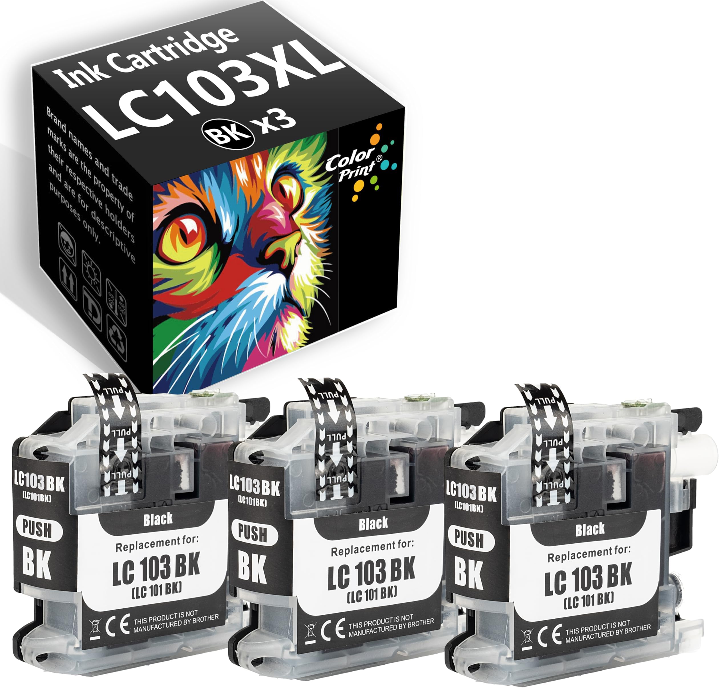 Amazon.com: ColorPrint Compatible LC103BK Ink Cartridge Replacement for ...