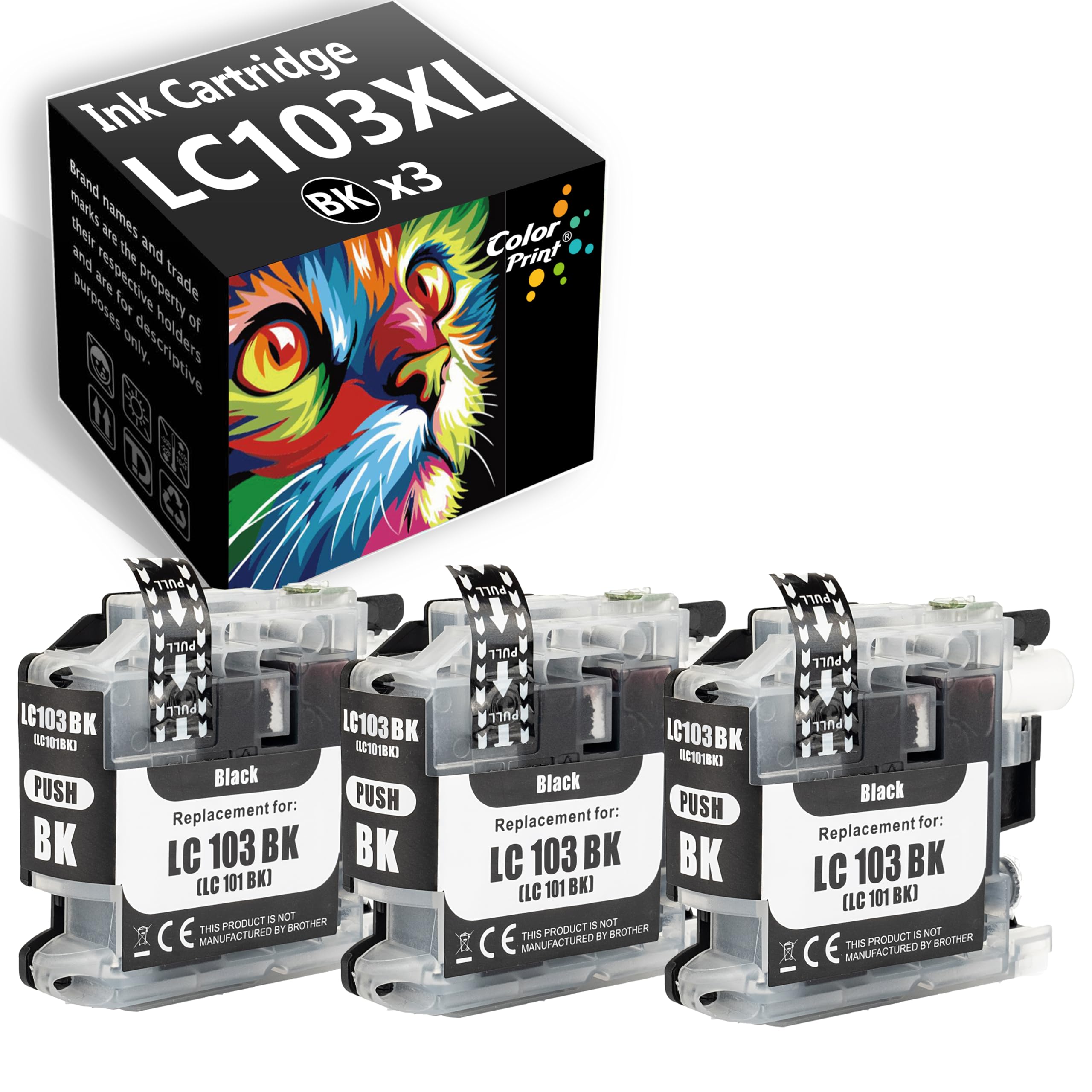 Amazon.com: ColorPrint Compatible LC103BK Ink Cartridge Replacement for ...