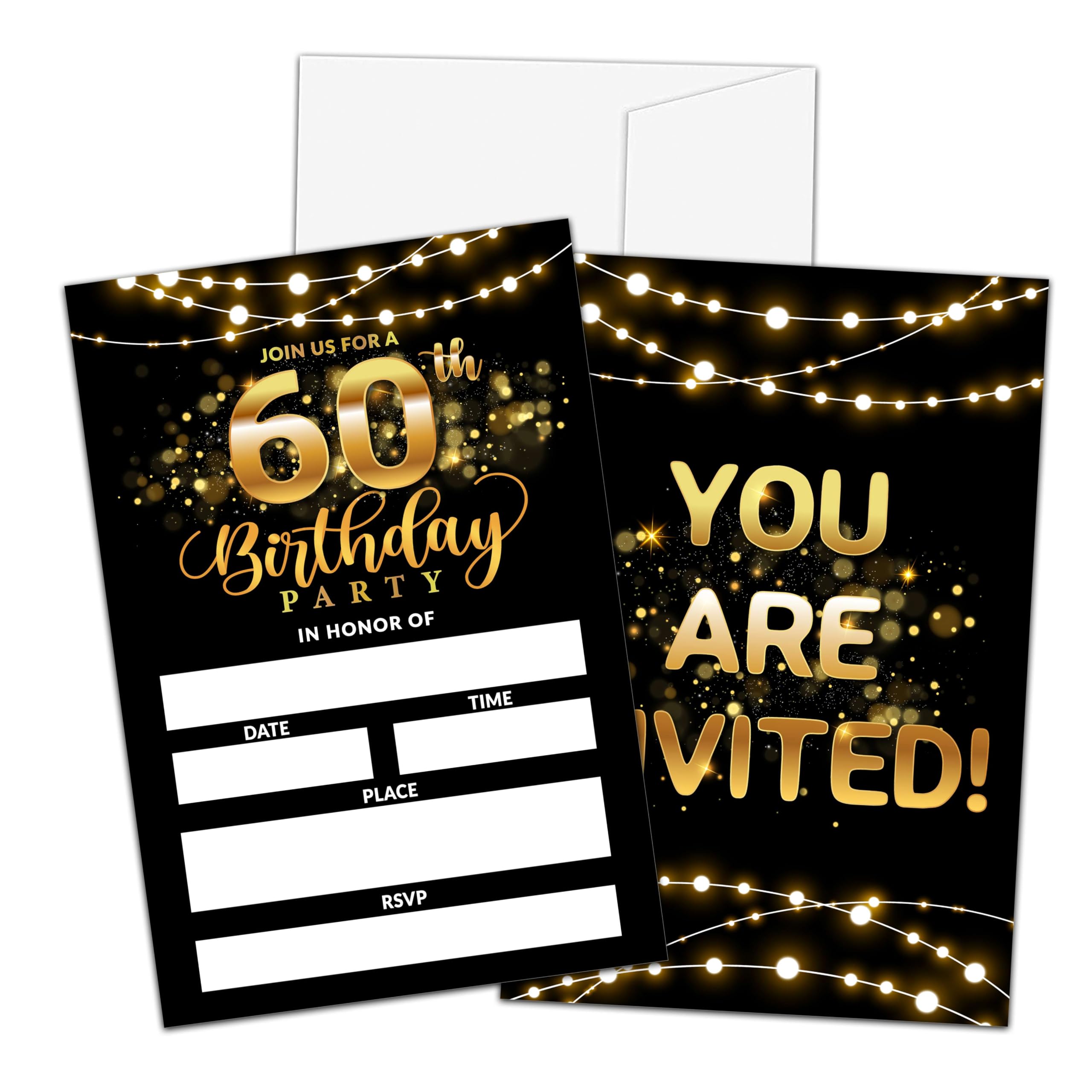 Unique 60th Birthday Invitation For Men